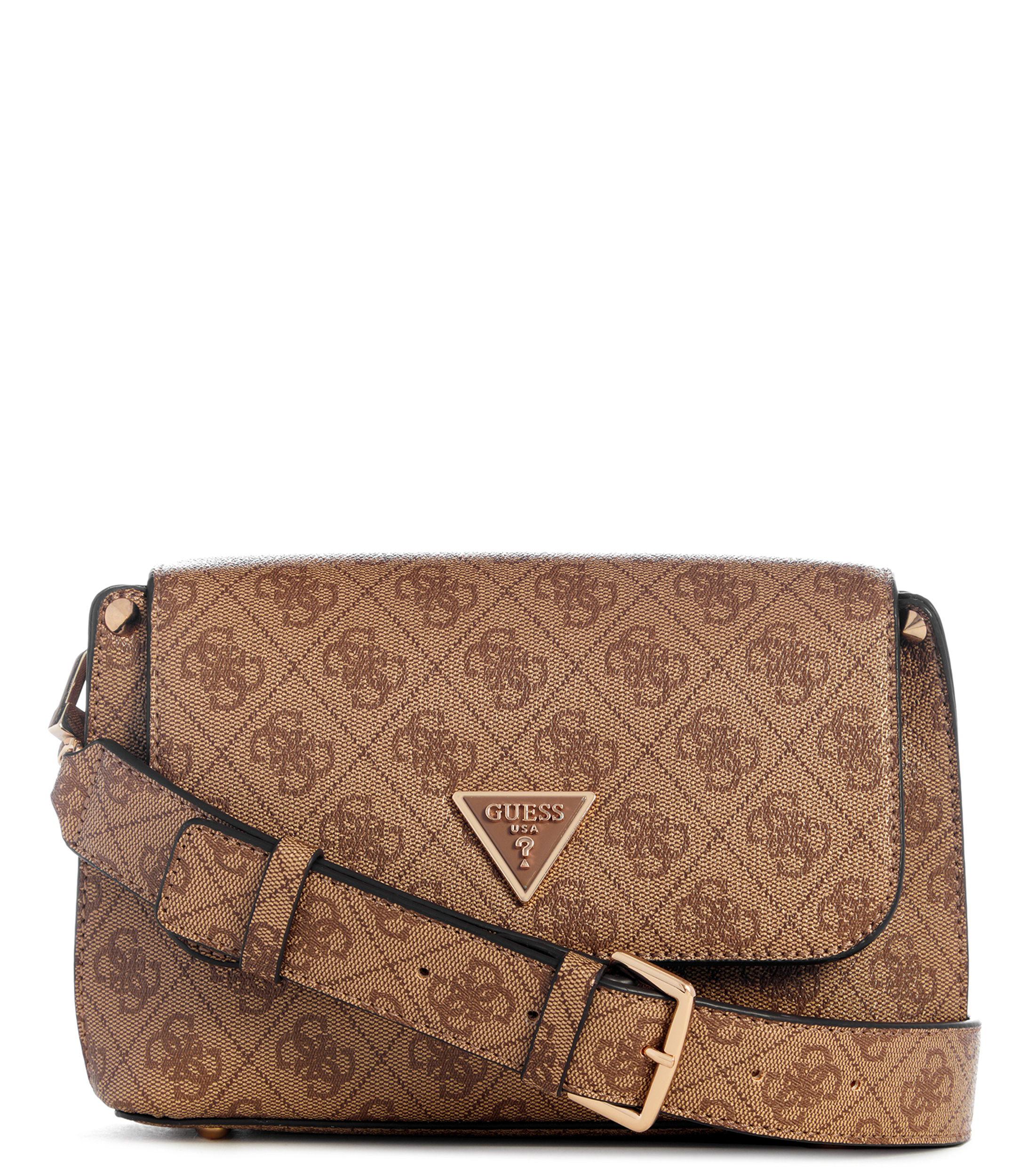 Guess: Bolsa Crossbody Meridian beige con monogram Mujer | El Palacio ...