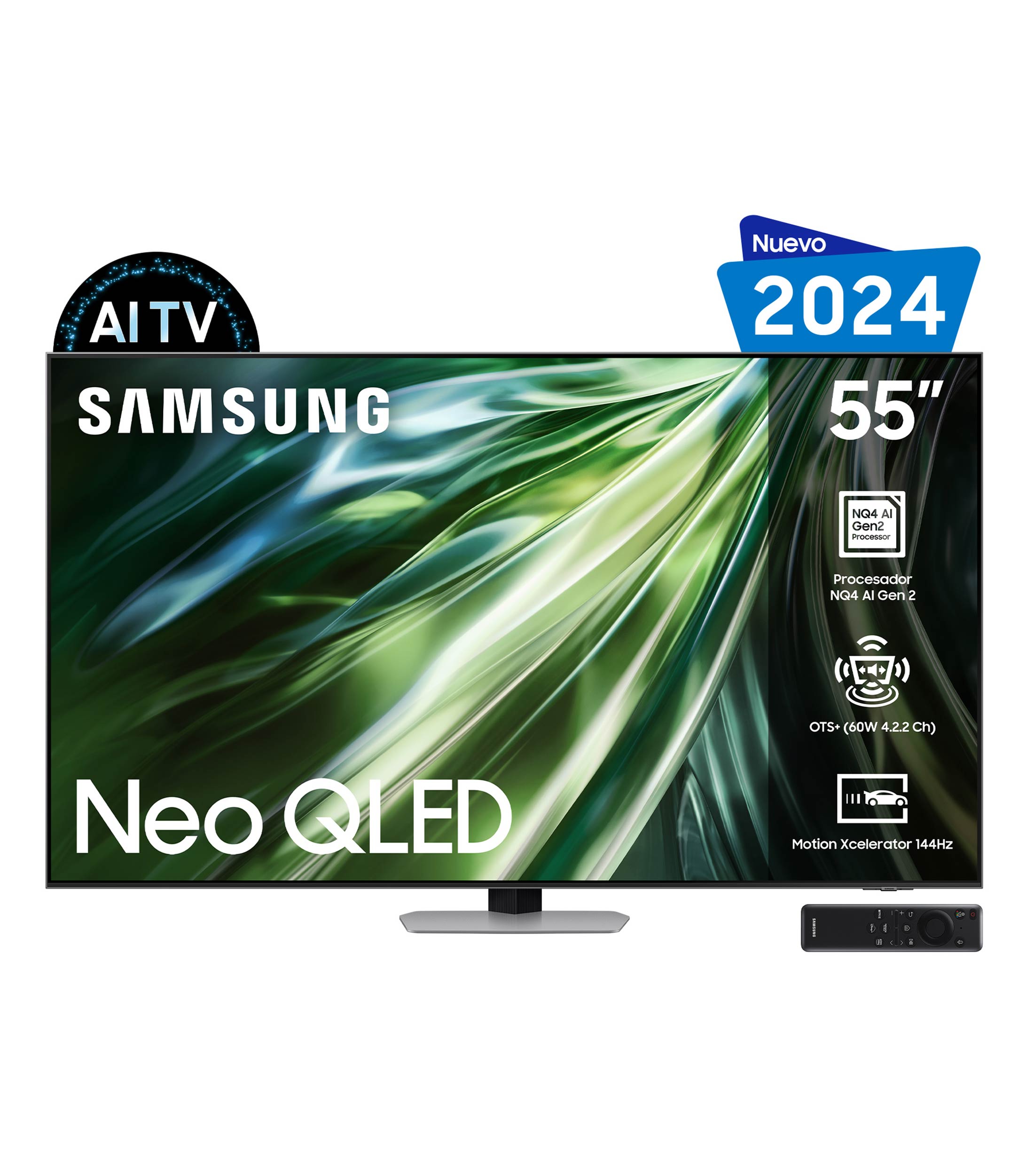 Samsung: Pantalla 55 Pulgadas Plana QLED 4K Tizen Neo QN90D ...