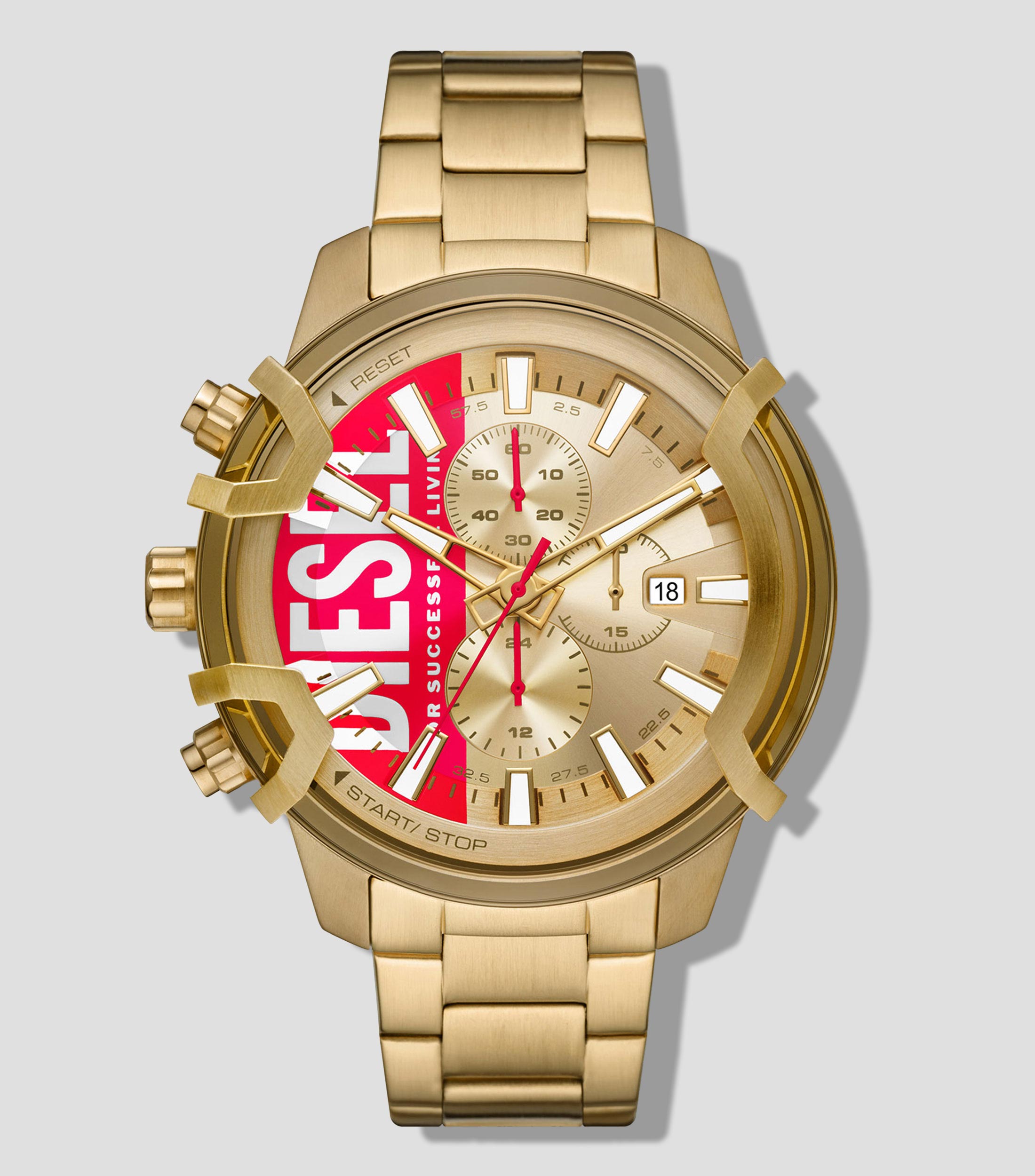 Diesel Reloj para Hombre Griffed Casual Dorado - El Palacio de Hierro