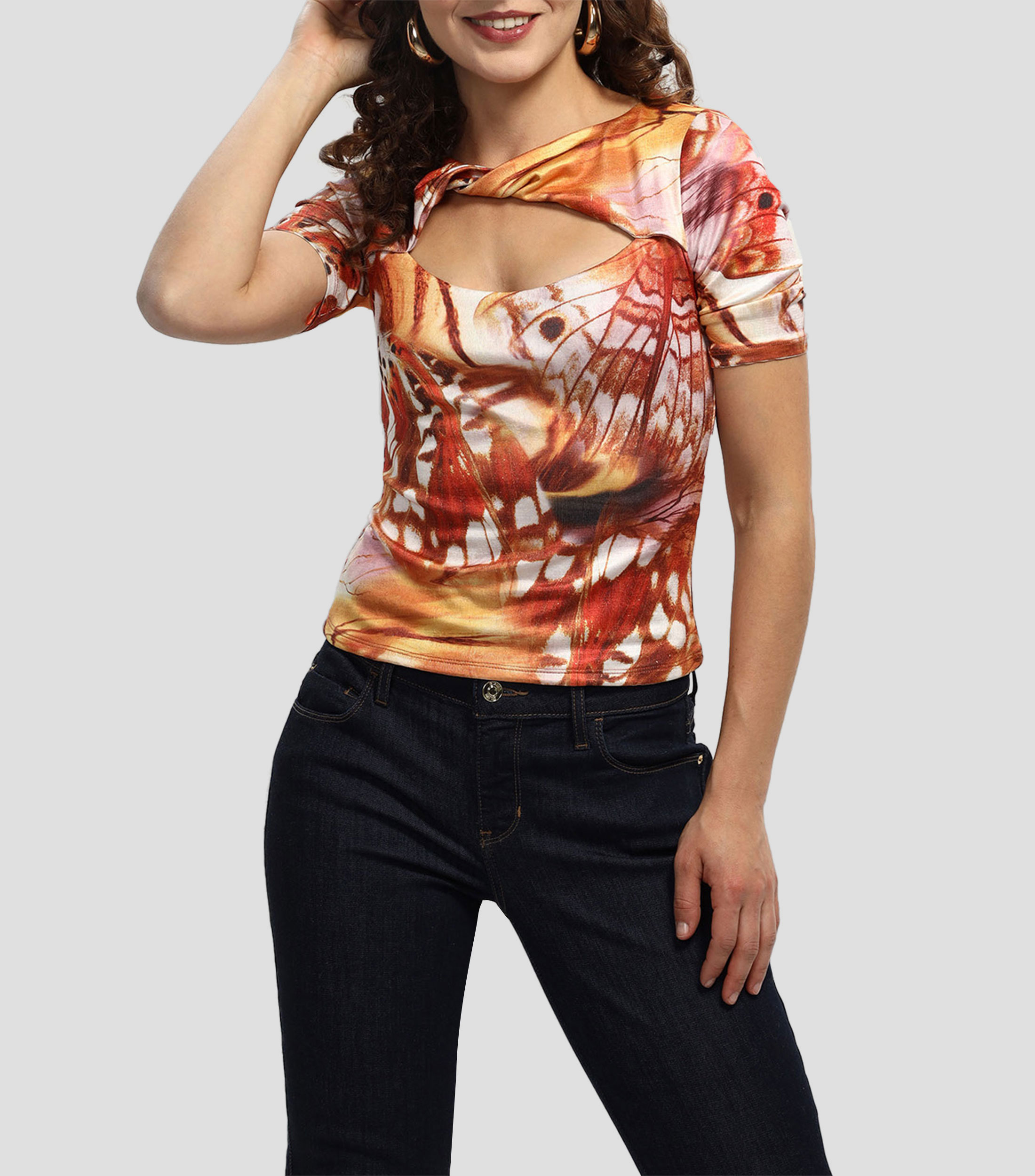 Guess: Blusa estampada manga corta Mujer | El Palacio de Hierro