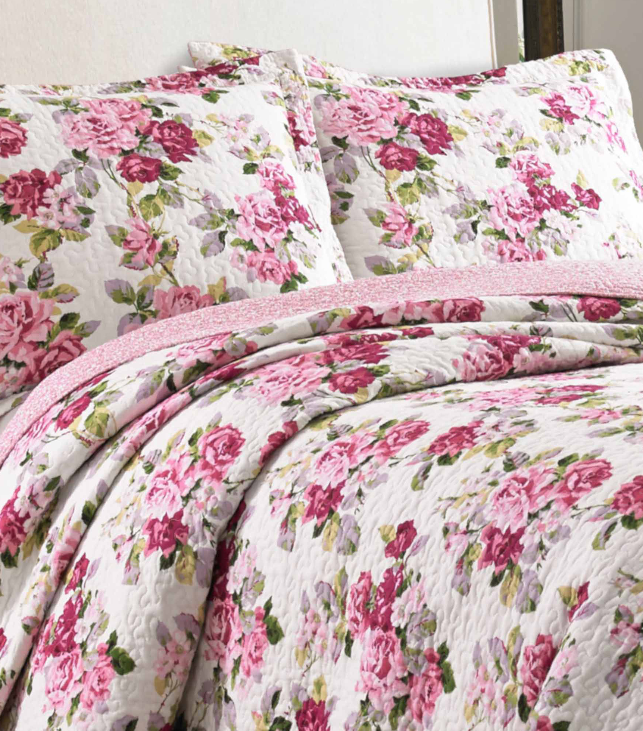 Laura Ashley Set de Colcha King Size Lidia Rosa - El Palacio de Hierro