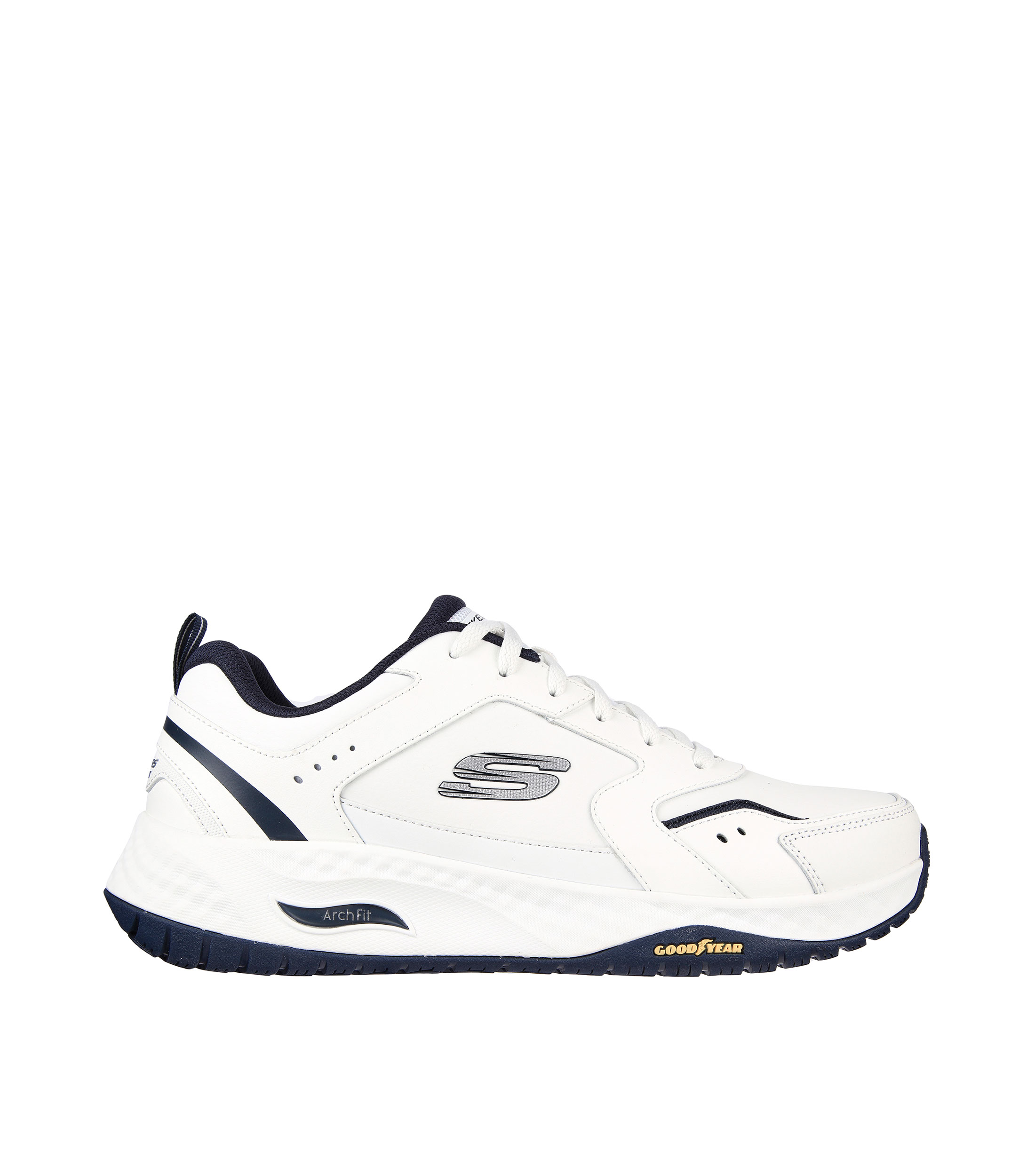 Skechers: Tenis casuales blancos Hombre | El Palacio de Hierro