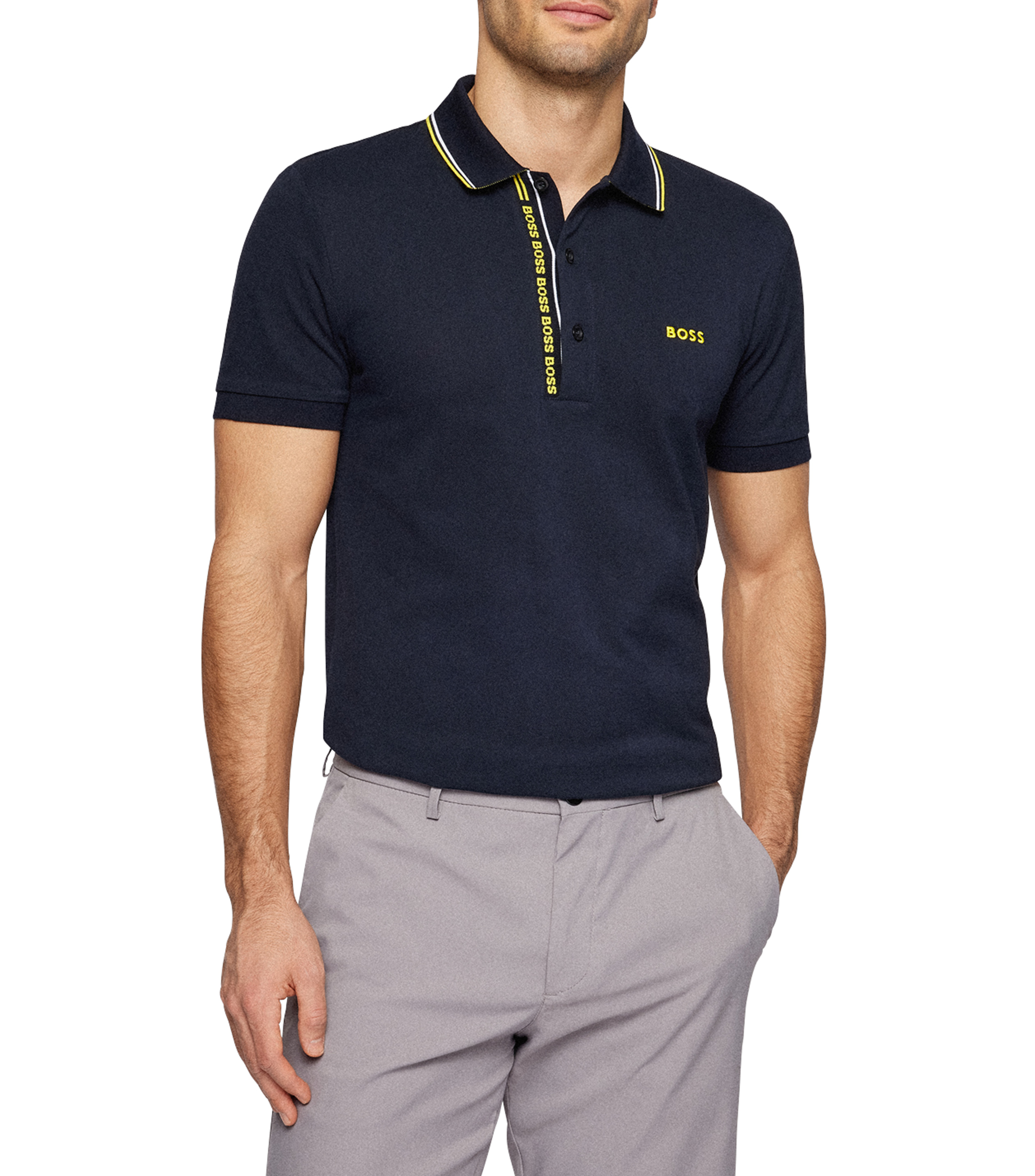 Boss Una playera polo BOSS slim fit con tapeta de la marca Hombre - El ...