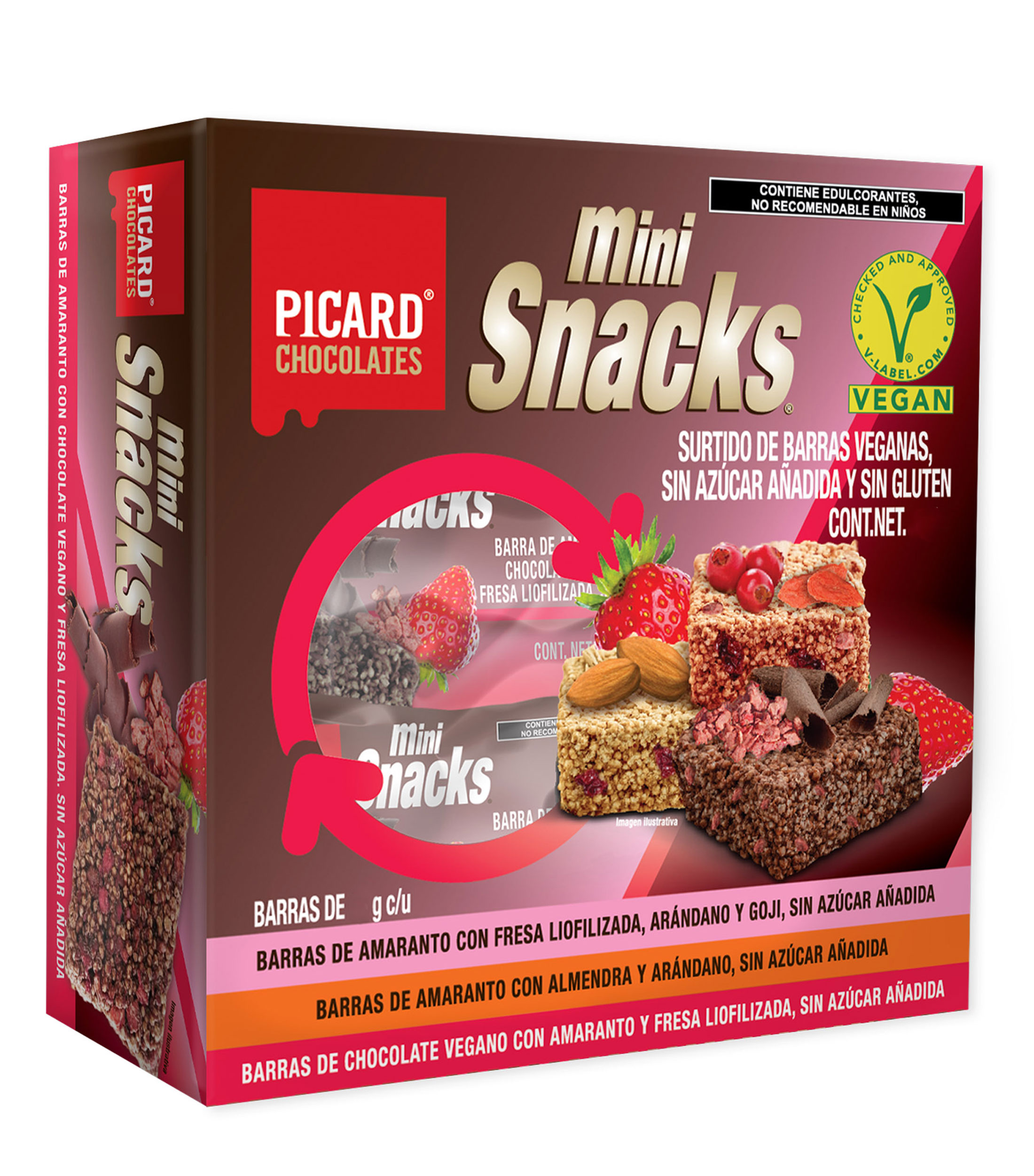 R Picard | MINI SNACK BARRAS VEGANAS 135G C12 | El Palacio de Hierro