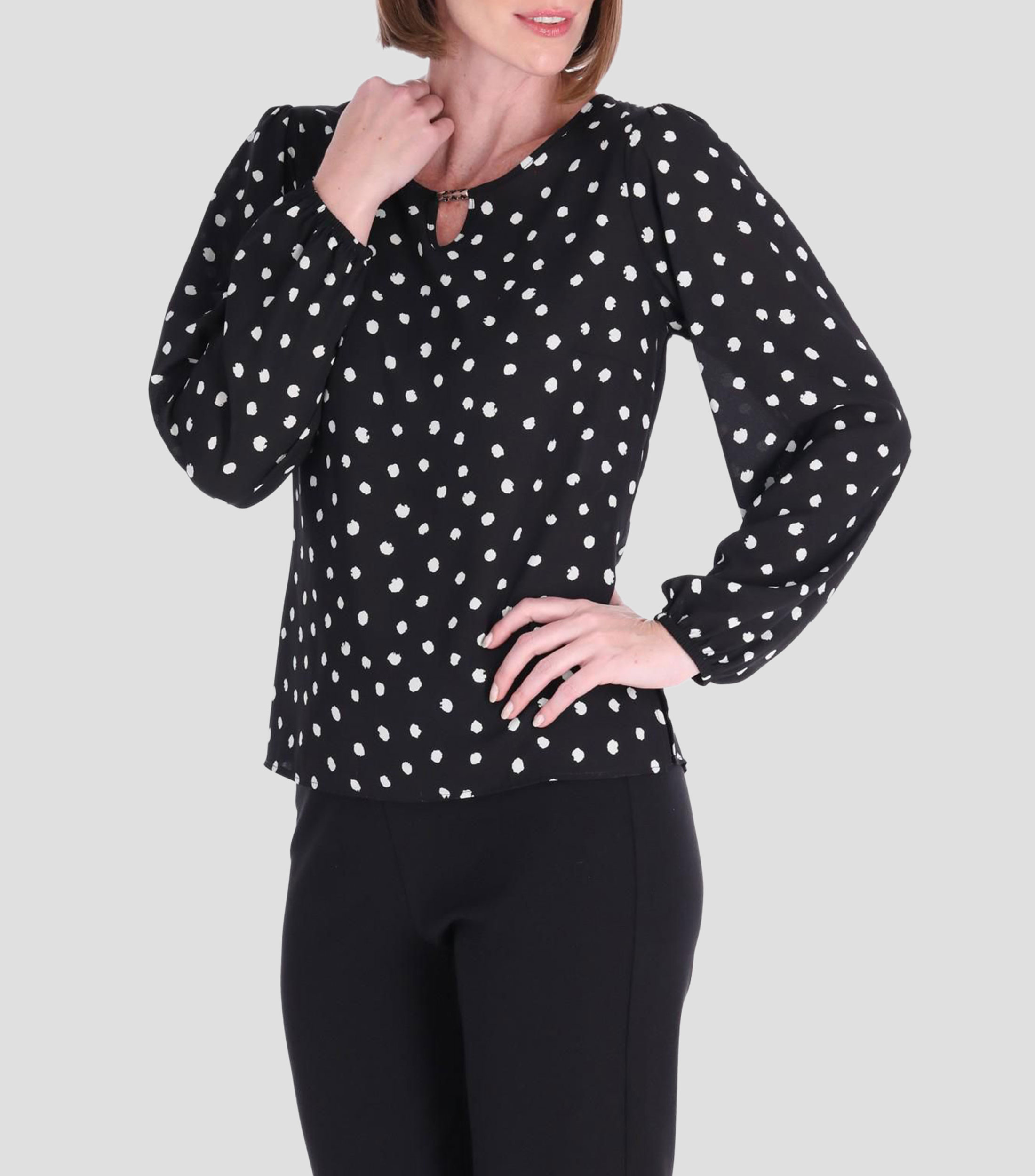 Charme Blusa con estampado manga larga Línea Petite Mujer |El Palacio ...