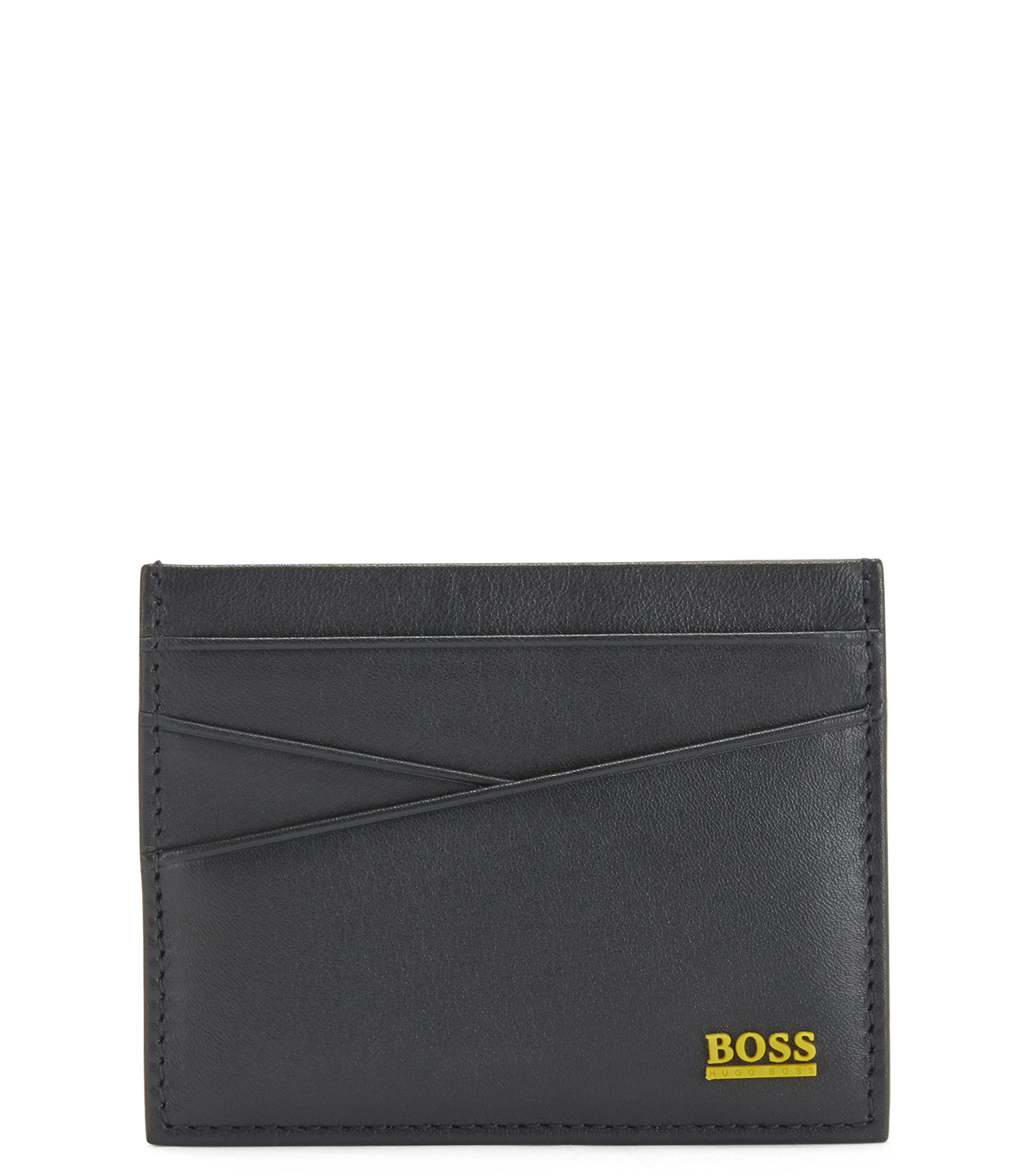 Boss Tarjetero Boss de piel con logo de color y bolsillos oblicuos ...