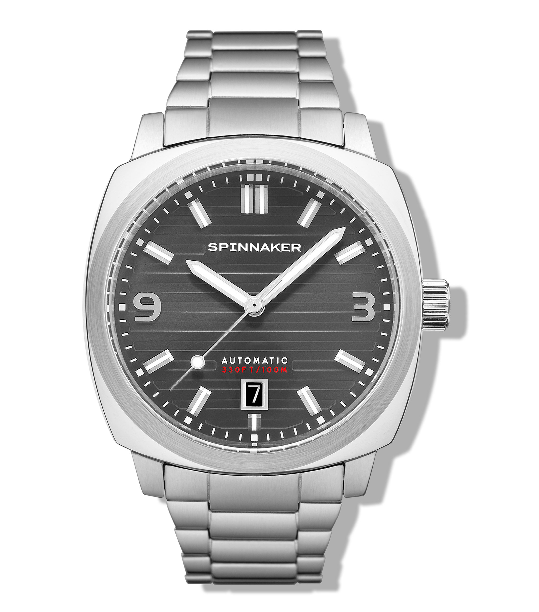 Spinnaker: Reloj para Hombre Hull Riviera casual plateado, humo gris ...