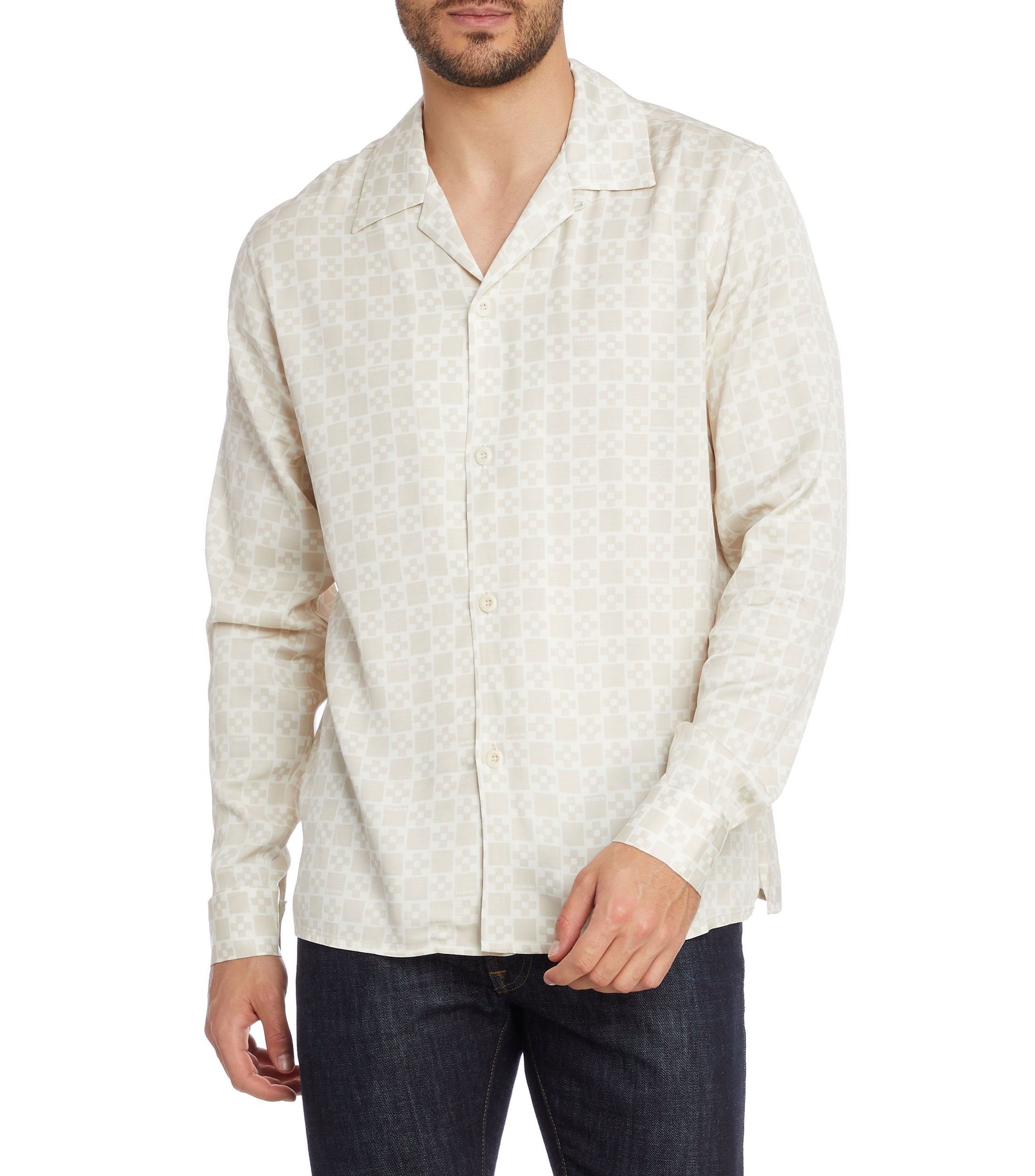 Sandro Camisa monogram de manga larga Hombre - El Palacio de Hierro