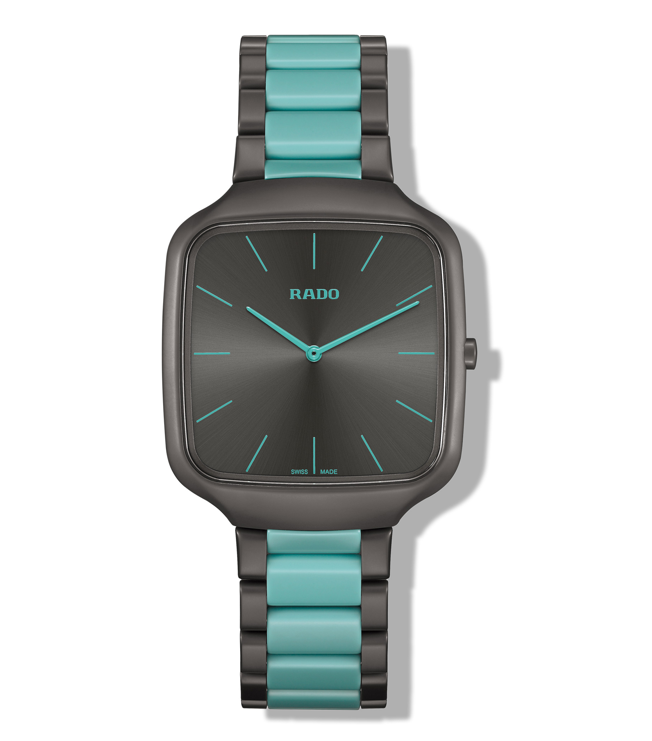 Rado Reloj para hombre True Square Thinline de vestir, Negro, Verde ...