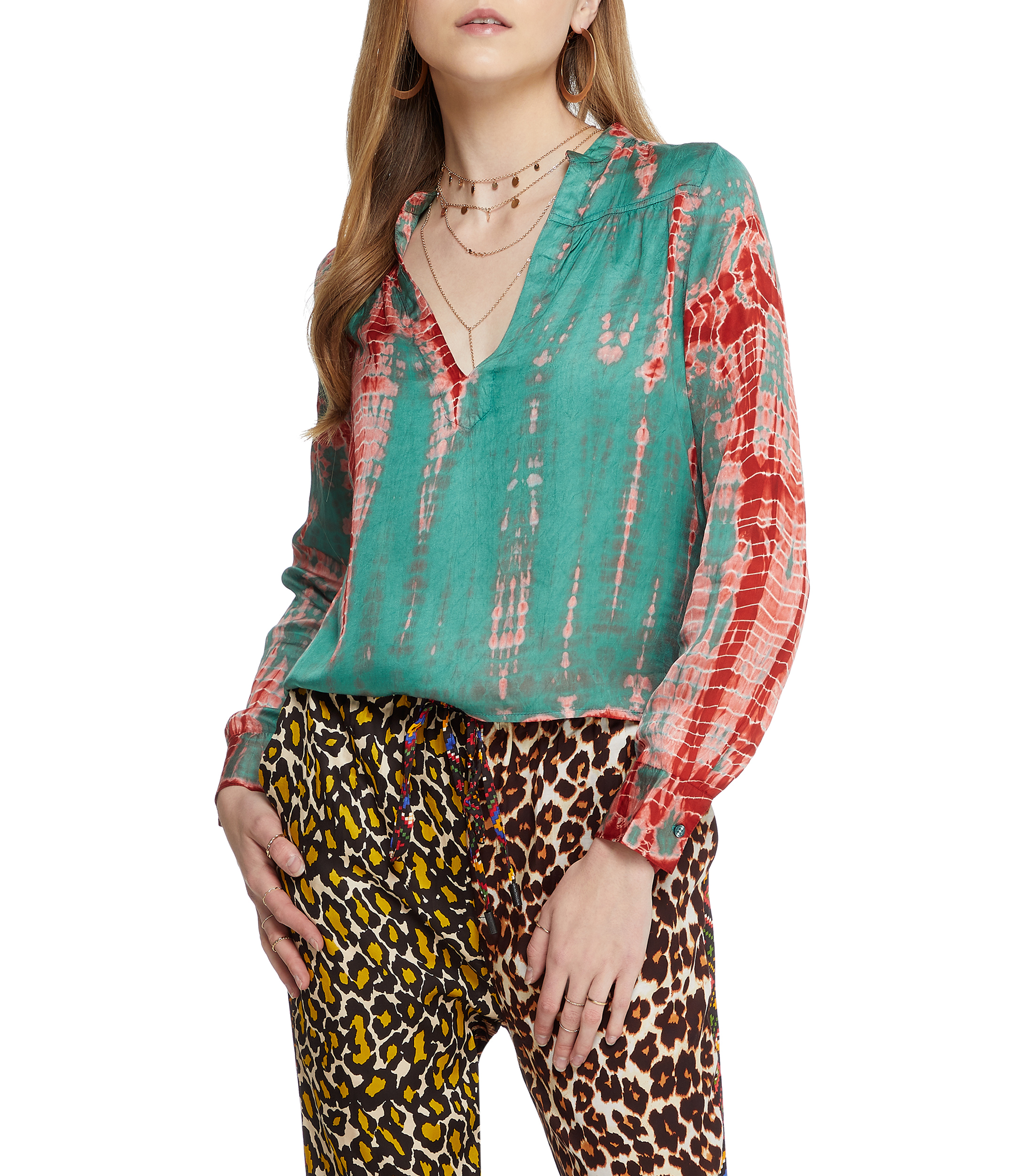 Rapsodia Blusa tie dye manga larga Mujer - El Palacio de Hierro