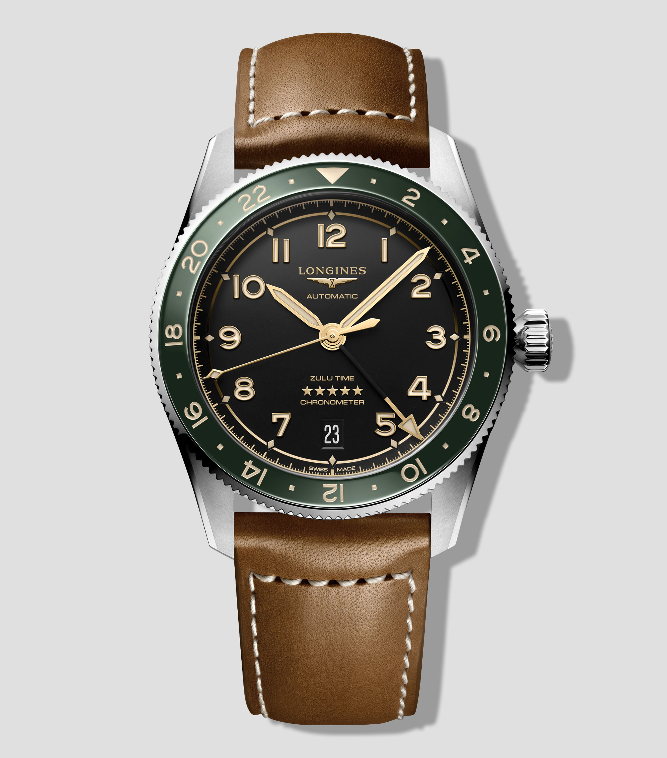 Longines: Reloj Unisex Spirit Zulu Time Deportivo, Verde, Plateado | El ...