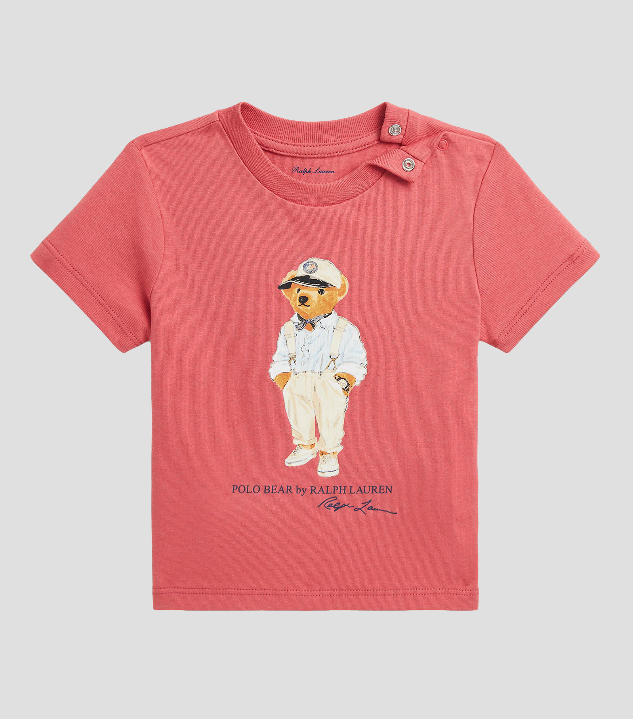 Lauren Ralph Lauren: Playera de punto de algodón con osito Polo Bebé ...