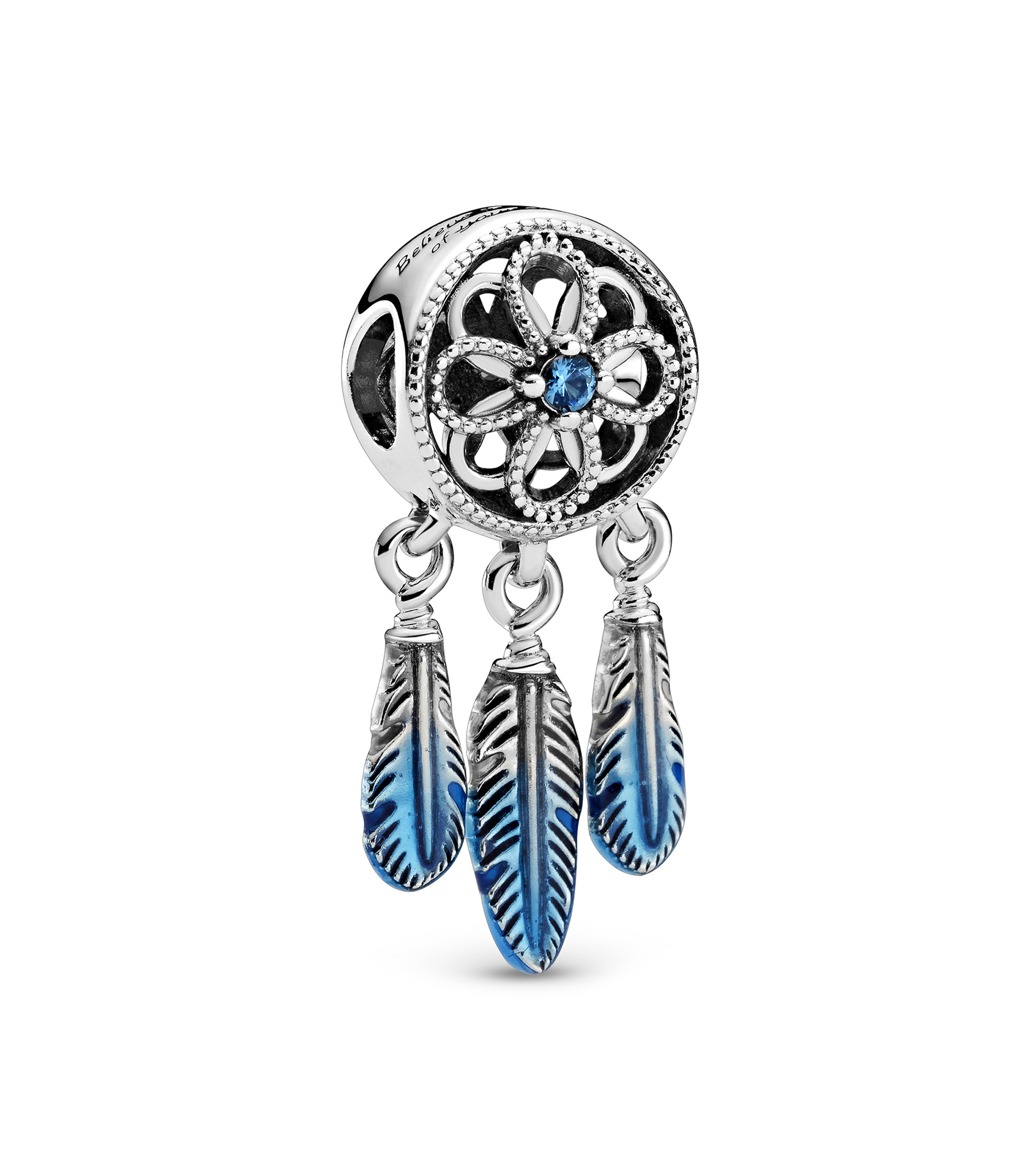 Pandora Charm atrapasueños azul en plata de ley Mujer - El Palacio de ...
