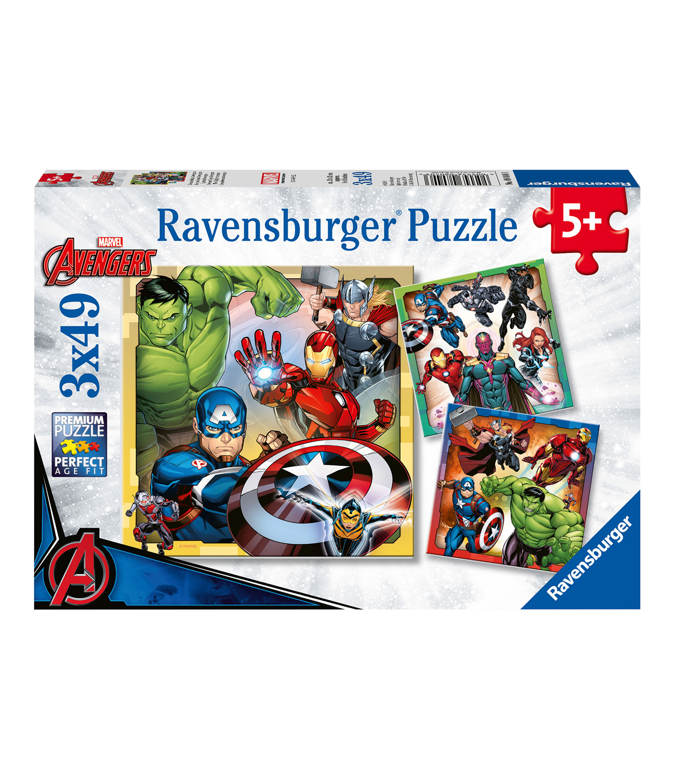 Ravensburger: Rompecabezas Marvel Avengers, 3 x 49 Piezas | El Palacio ...