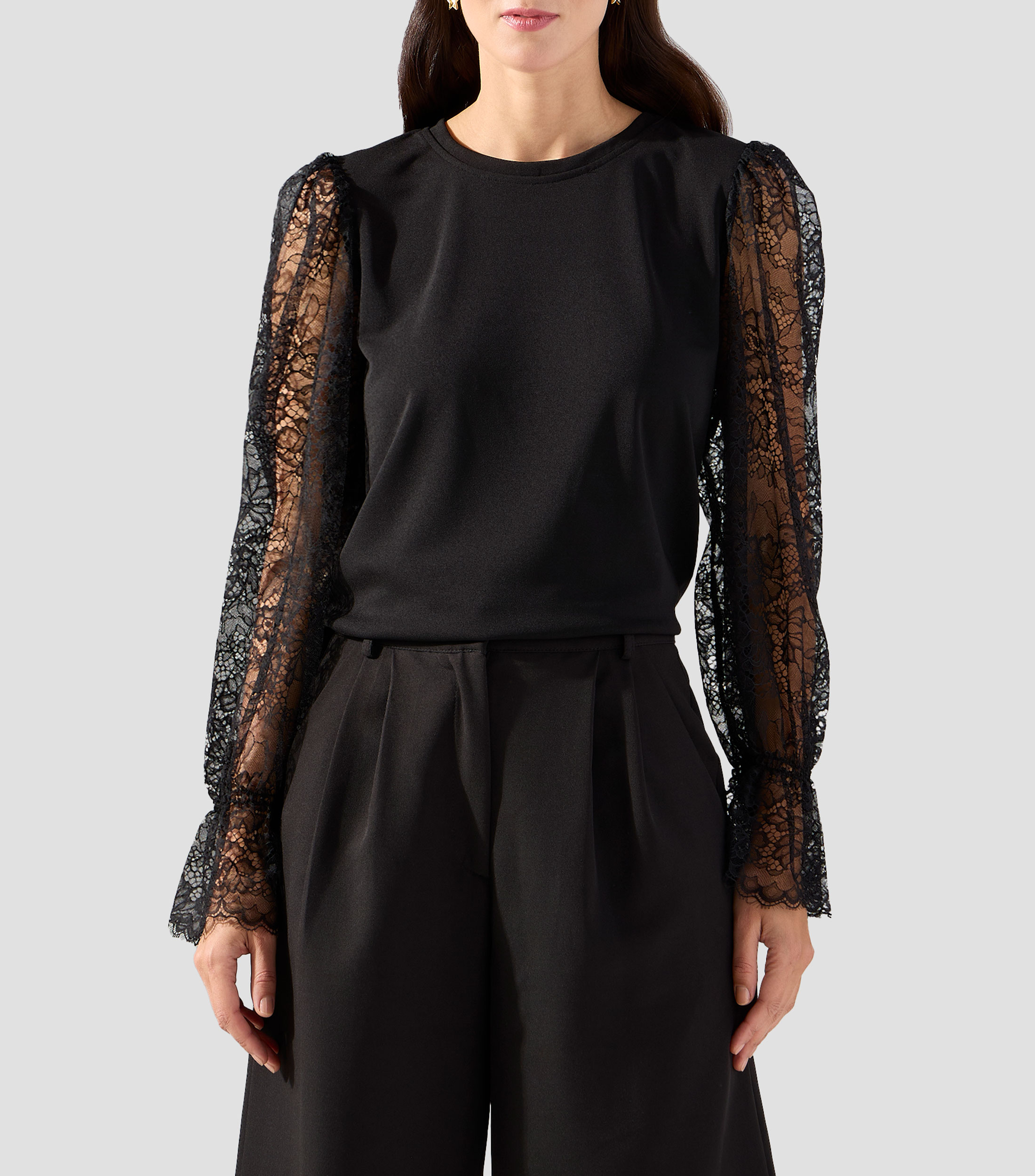 Karl Lagerfeld Blusa fantasía manga larga Mujer |El Palacio de Hierro