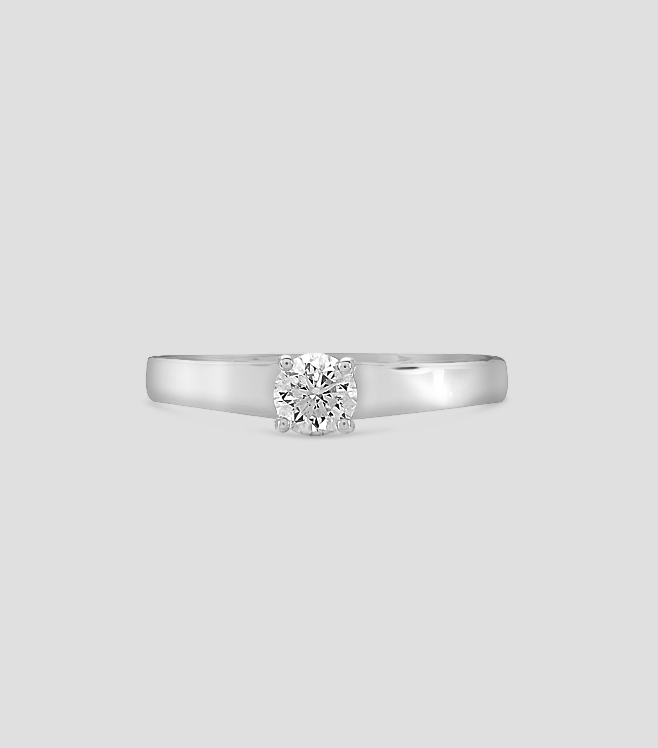 Damiani Anillo solitario en Oro blanco de 18 kilates D. Side con ...