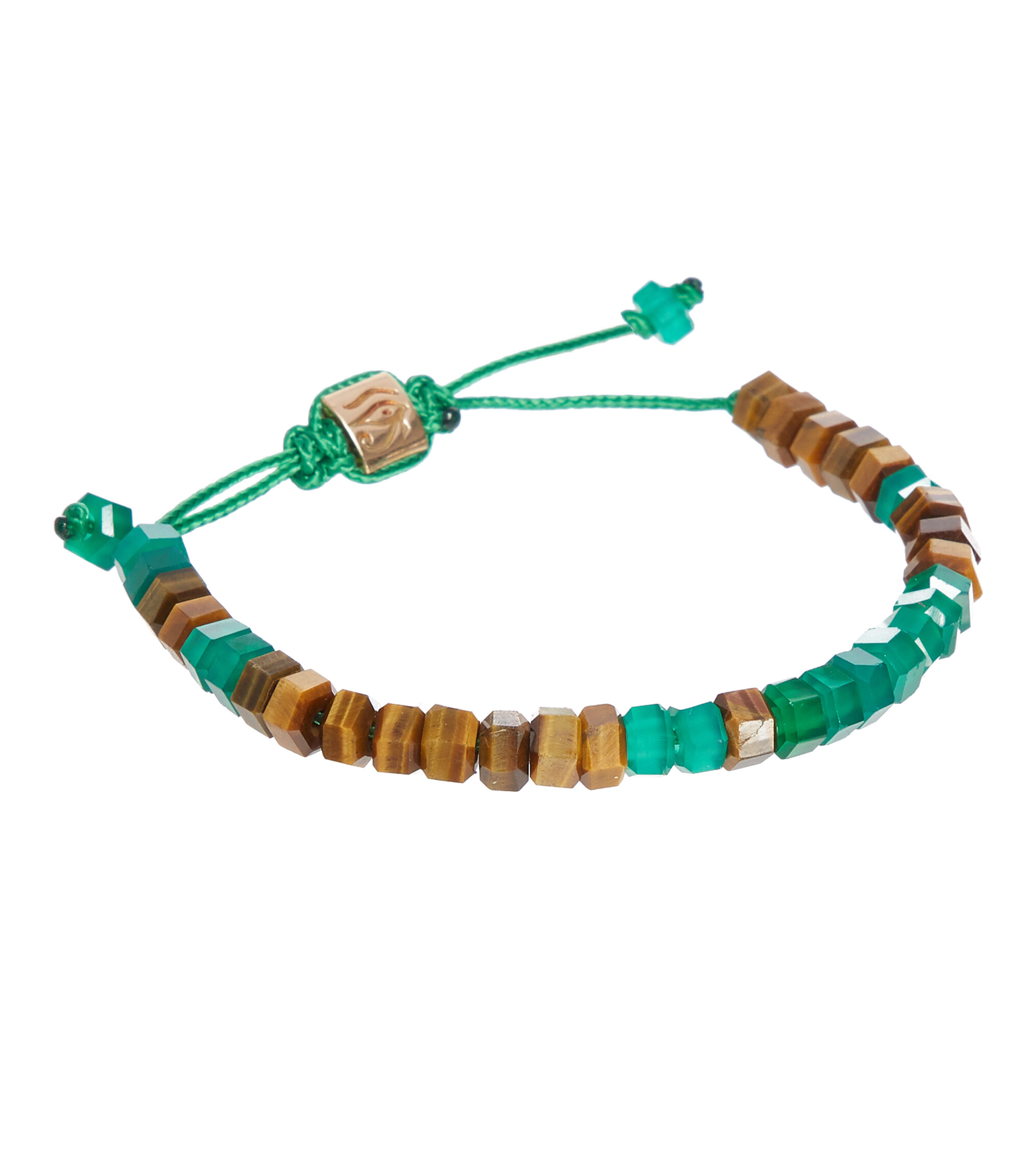 Evan Gedd Pulsera con Ónix Verde & Ojo de Tigre facetada Hombre - El ...