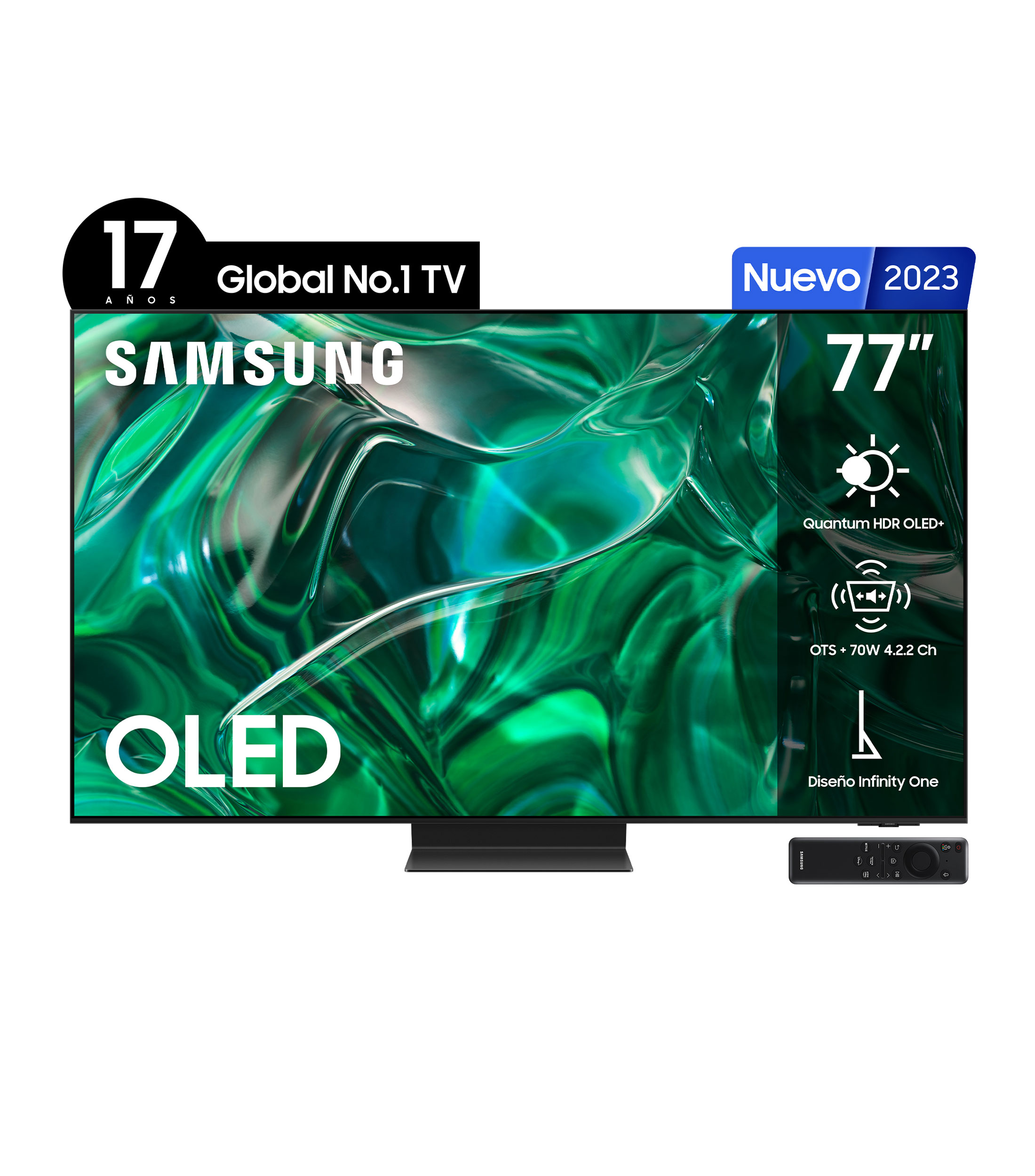 Samsung: Pantalla Smart TV 77 Pulgadas Plana OLED 4K QN77S95CAFXZX | El ...