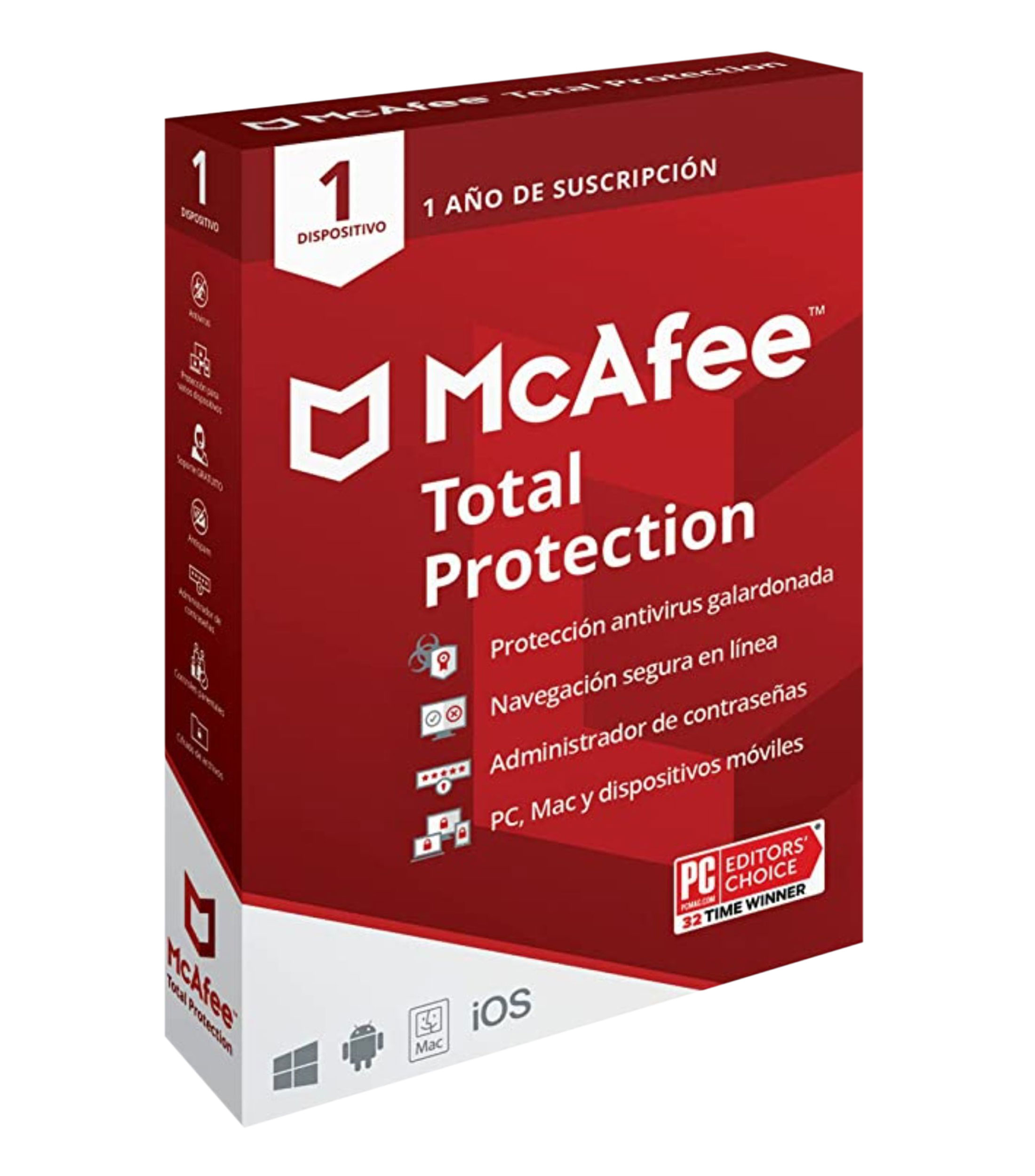 McAfee Antivirus Total Protection 1 Device - El Palacio de Hierro