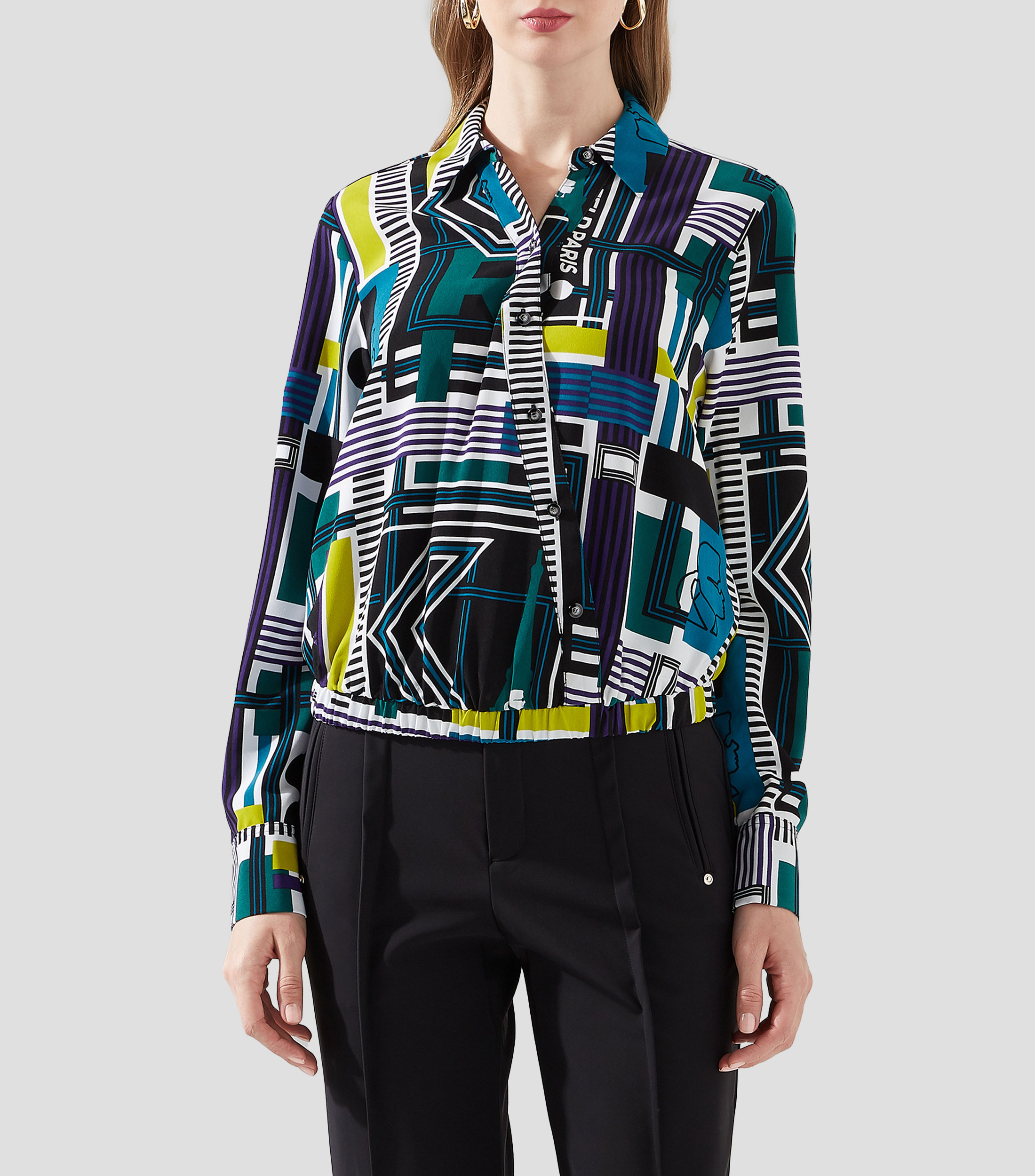 Karl Lagerfeld: Camisa estampada manga larga Mujer | El Palacio de Hierro