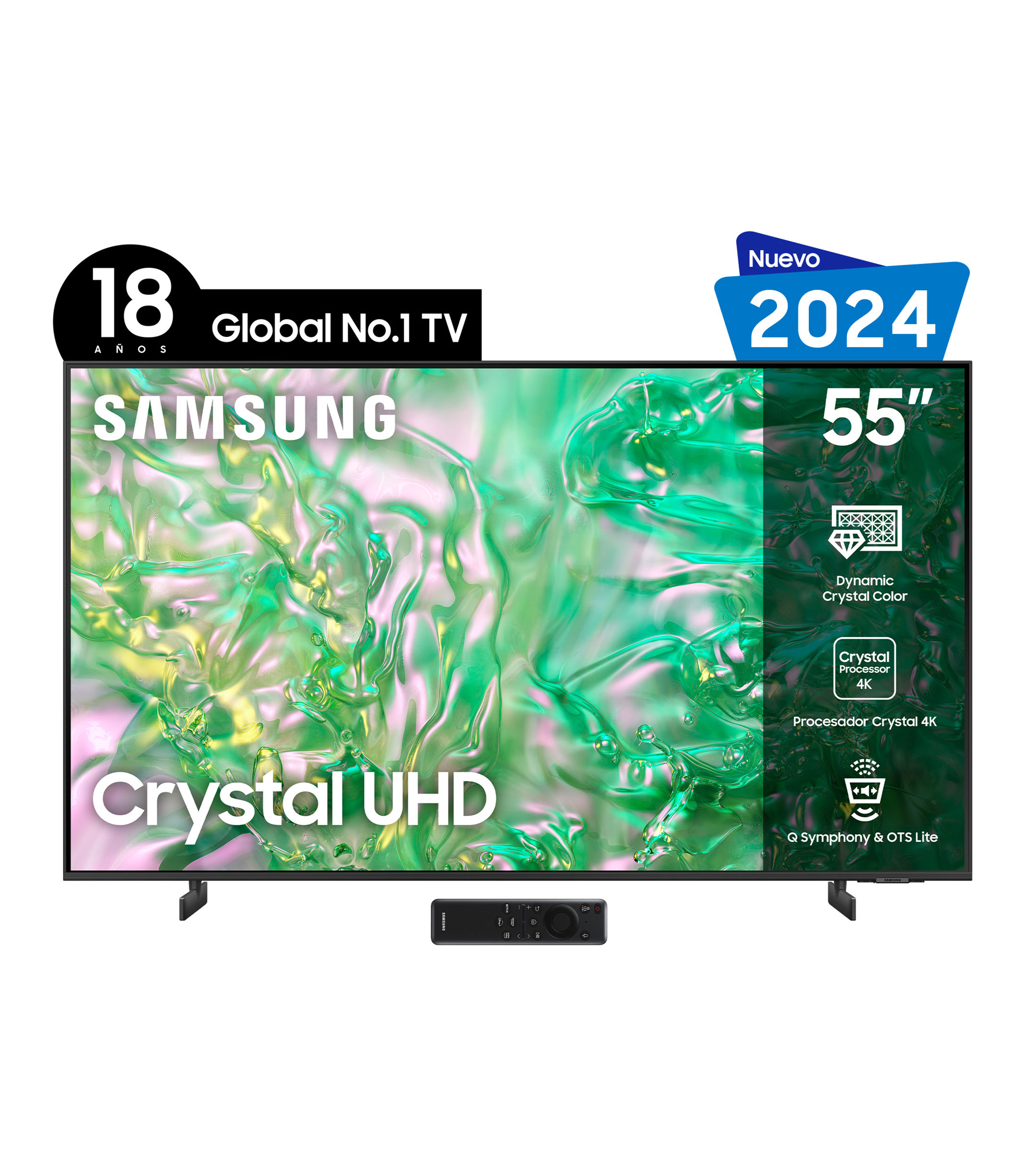 Samsung: Pantalla 55 Pulgadas Plana CRYSTAL ULTRA HD Tizen Smart TV ...
