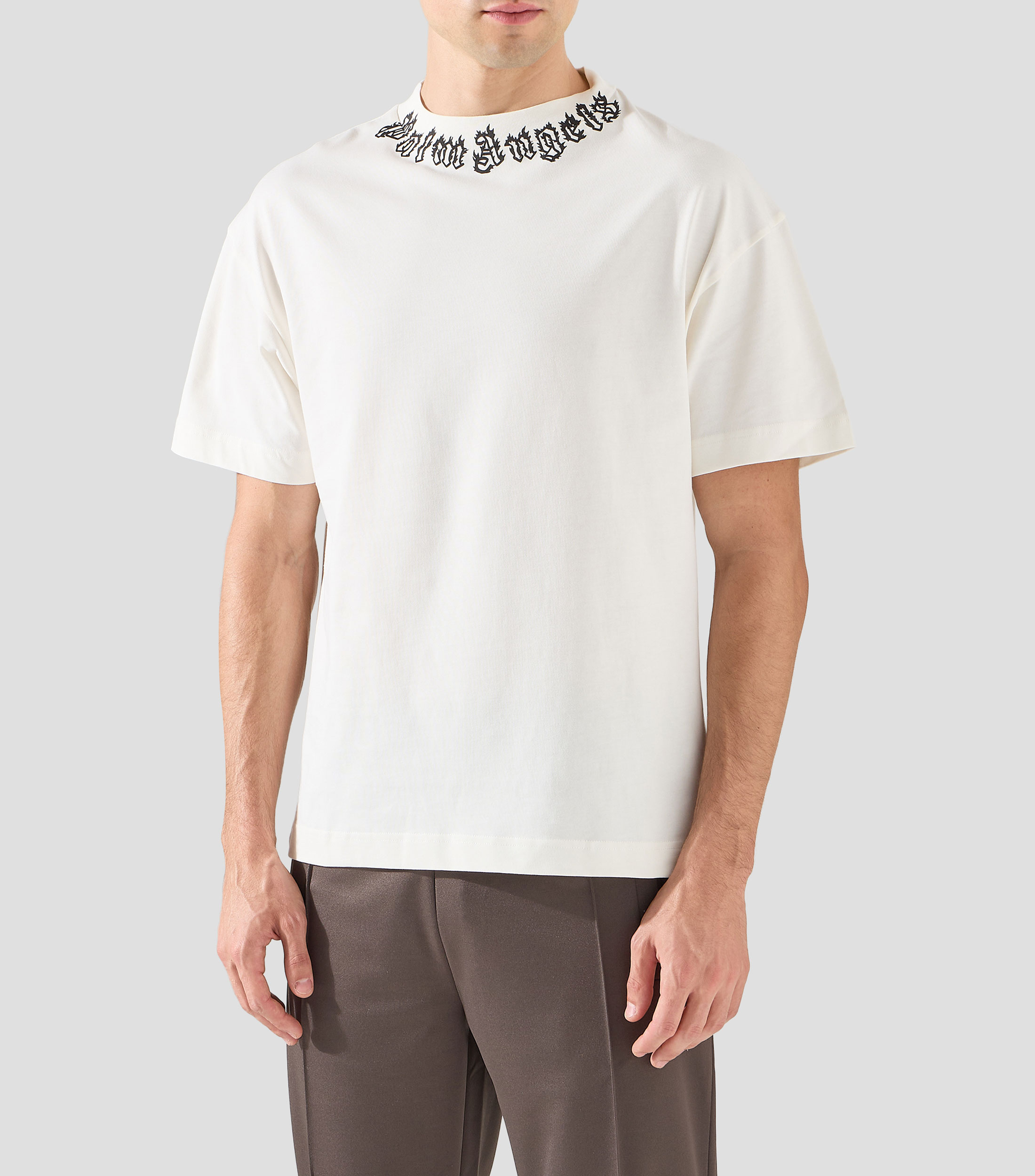 Palm Angels Playera estampada Neck Logo de manga corta Hombre |El ...