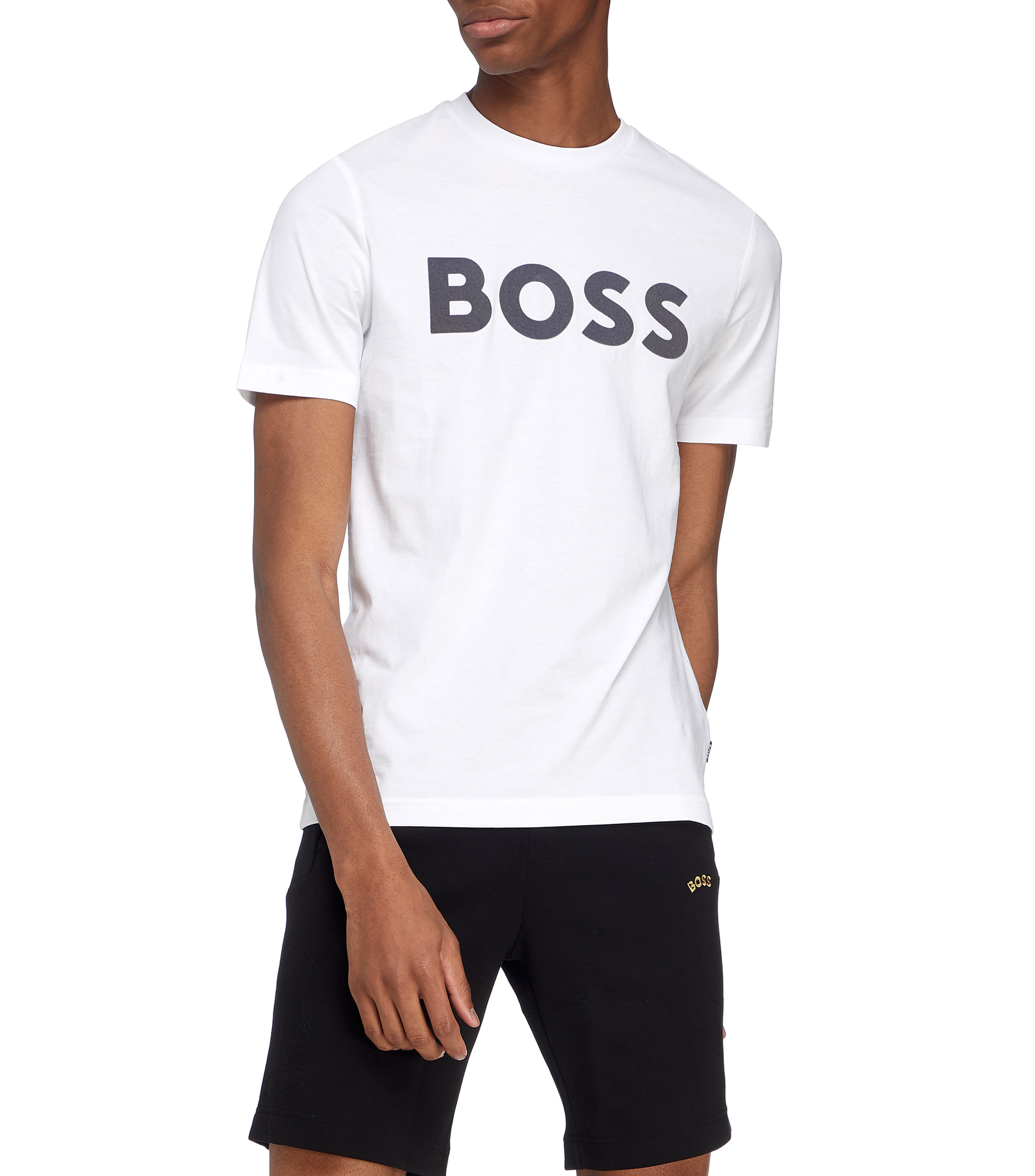 Boss: Playera Boss regular fit en algodón con logo Hombre | El Palacio ...