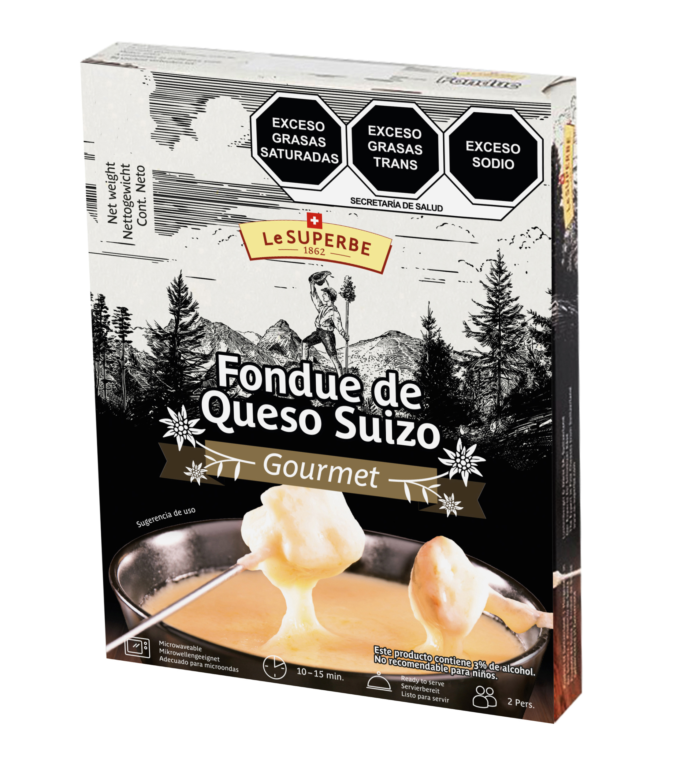 Le SUPERBE Fondue de Queso Suizo, 400 gr - El Palacio de Hierro