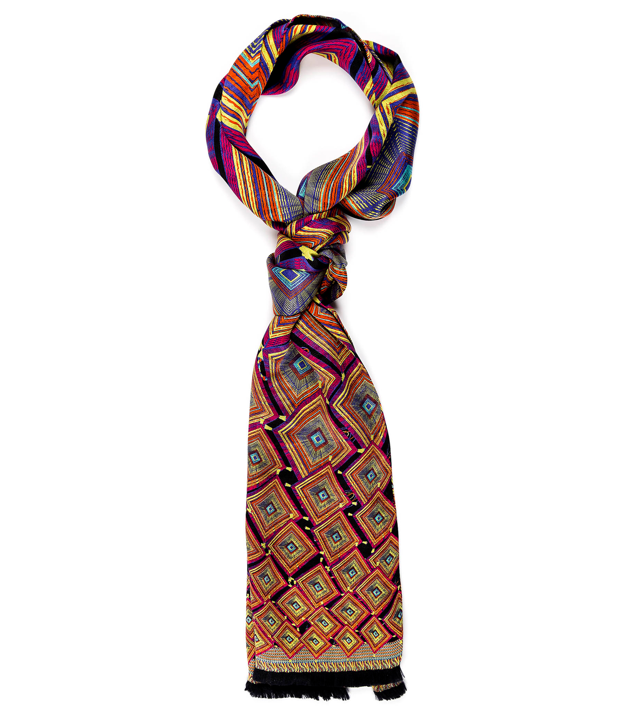 Pineda Covalin Bufanda morada con multidiseño Mujer - El Palacio de Hierro