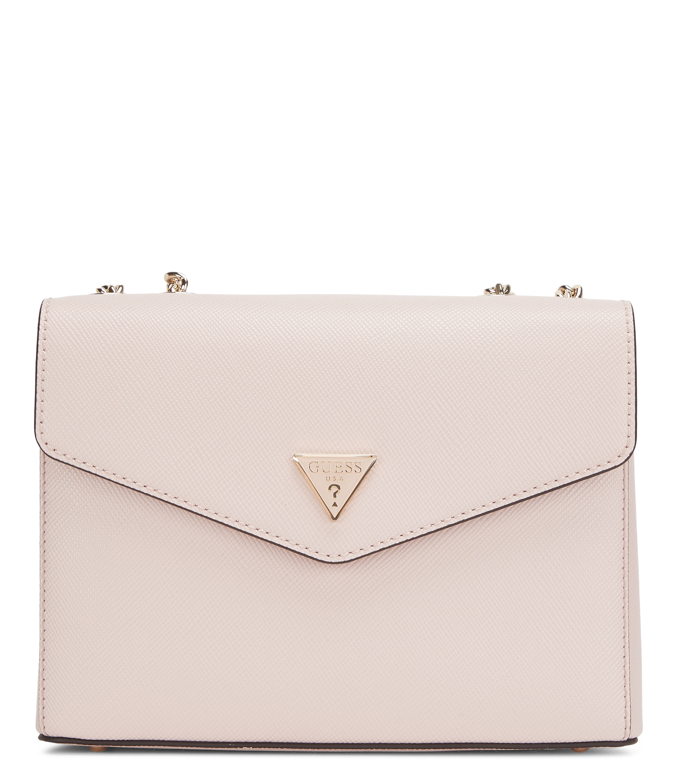 Guess: Bolsa crossbody rosa granulada Mujer | El Palacio de Hierro