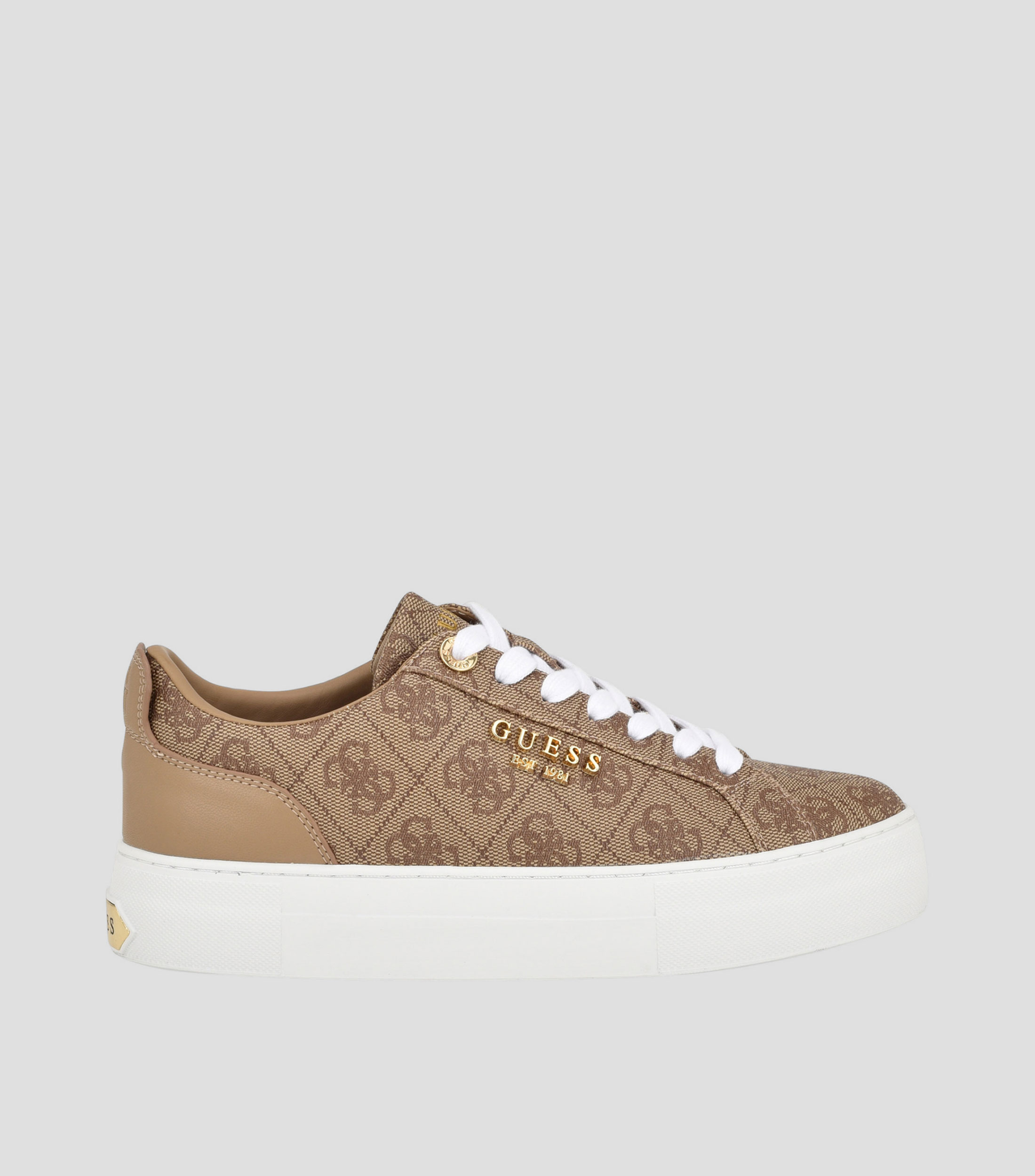 Guess: Tenis casuales con plataforma baja y monogram Mujer | El Palacio ...