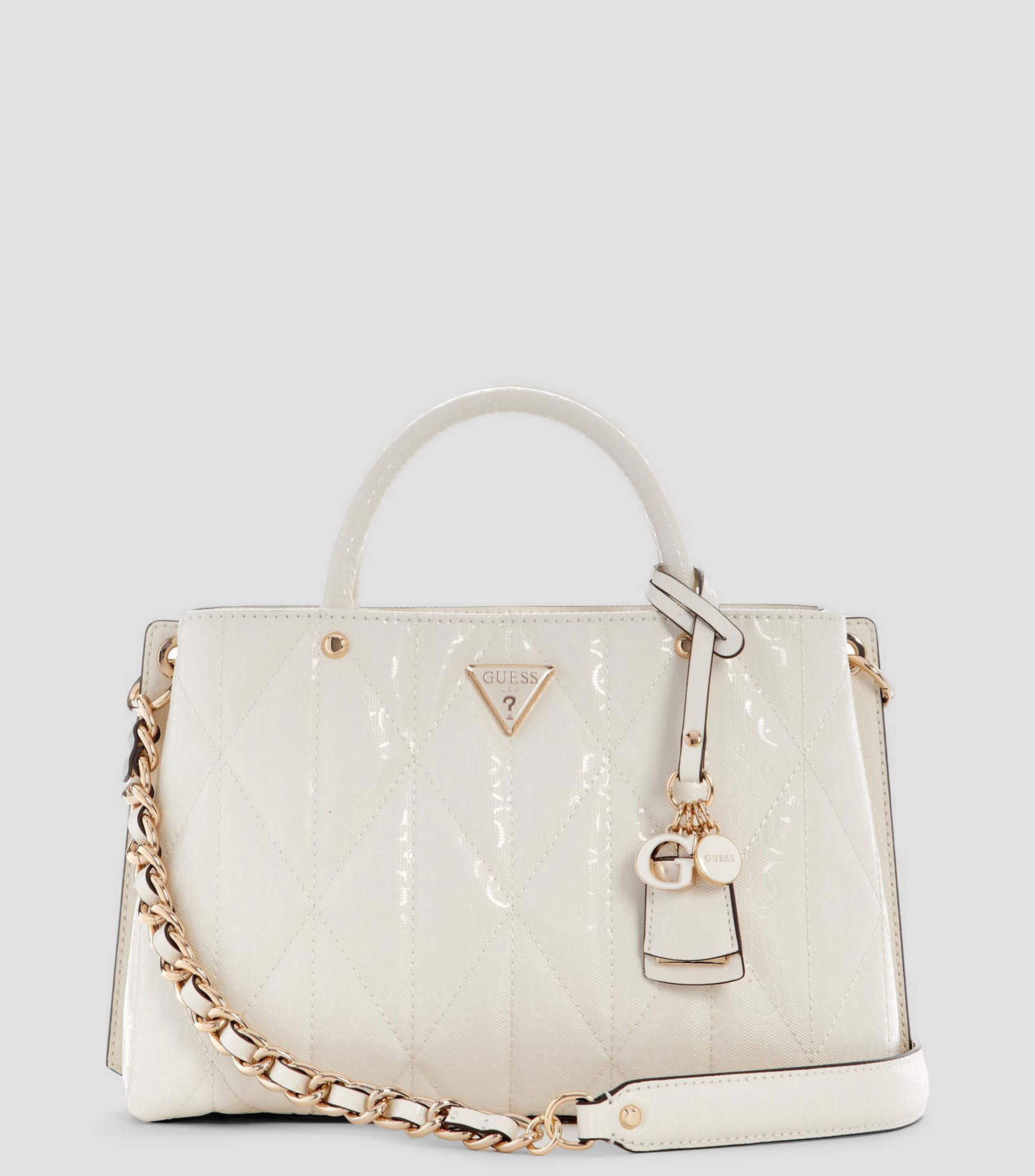 Guess Bolsa satchel Aldina capitonada Mujer |El Palacio de Hierro