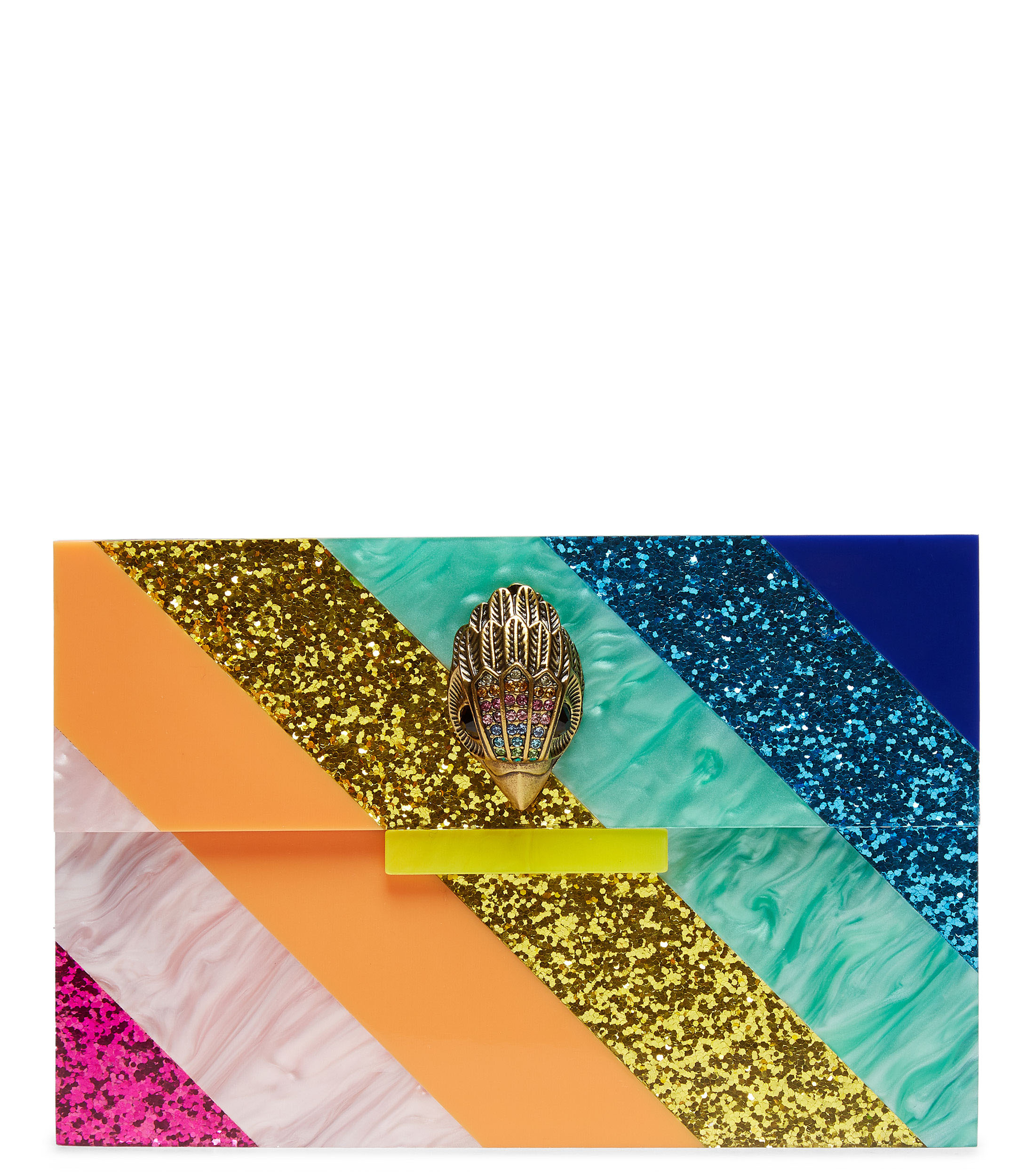 Kurt Geiger: Bolso Clutch Multicolor Kensington Rainbow Mujer | El ...