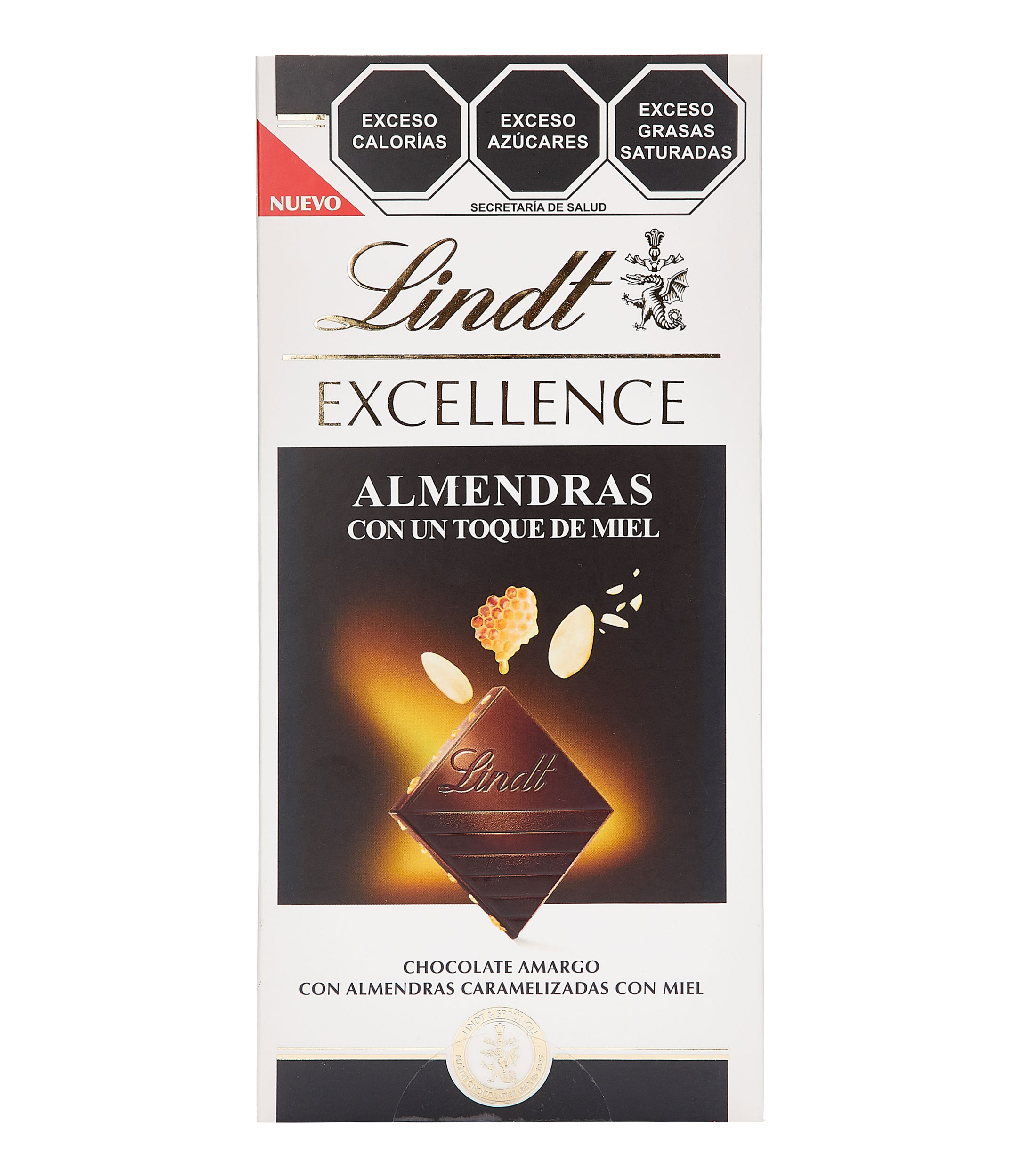 Lindt | Chocolate amargo con almendras, 100 gr | El Palacio de Hierro