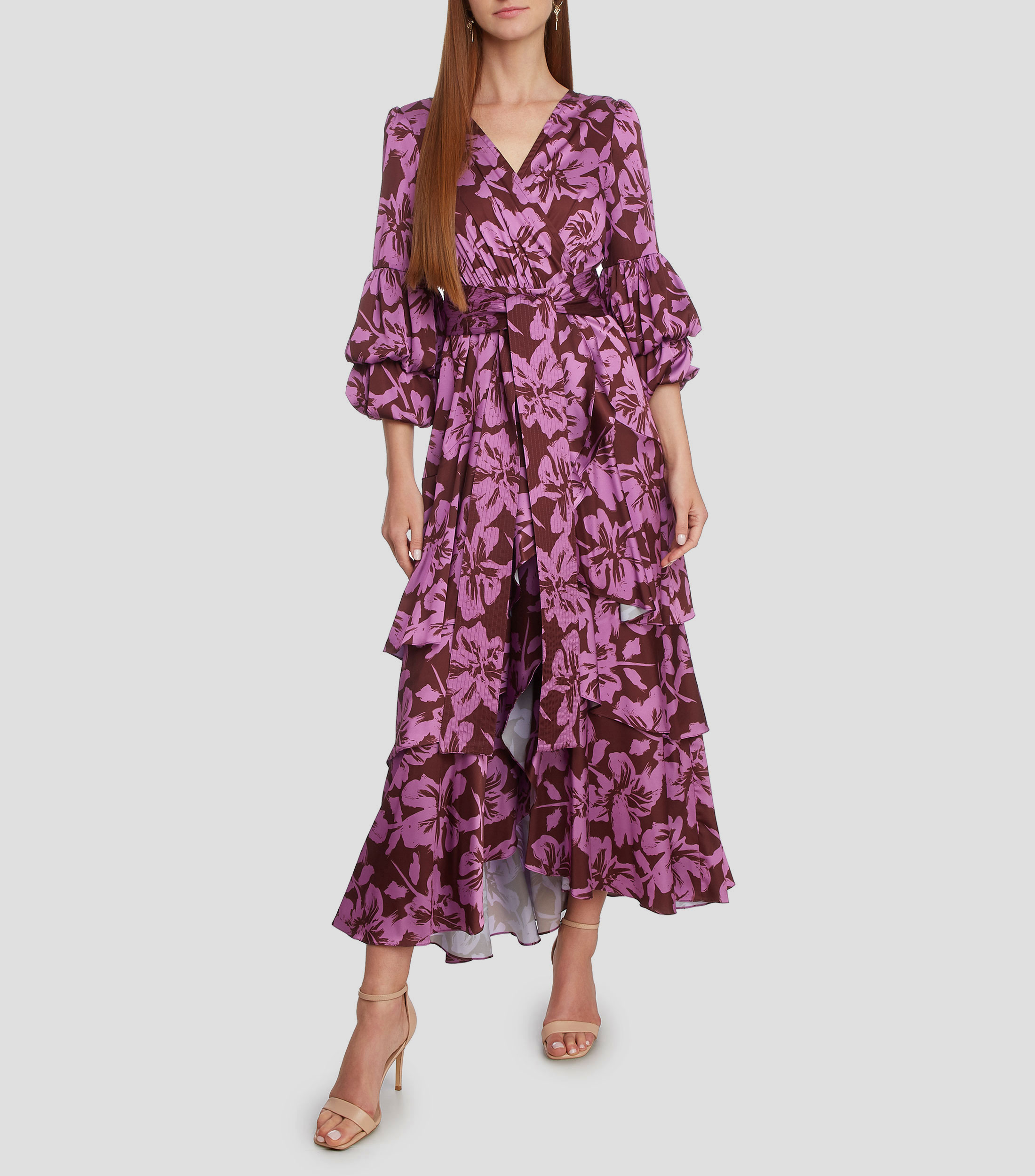 Hilda Calderón Vestido maxi asimétrico floral Mujer - El Palacio de Hierro