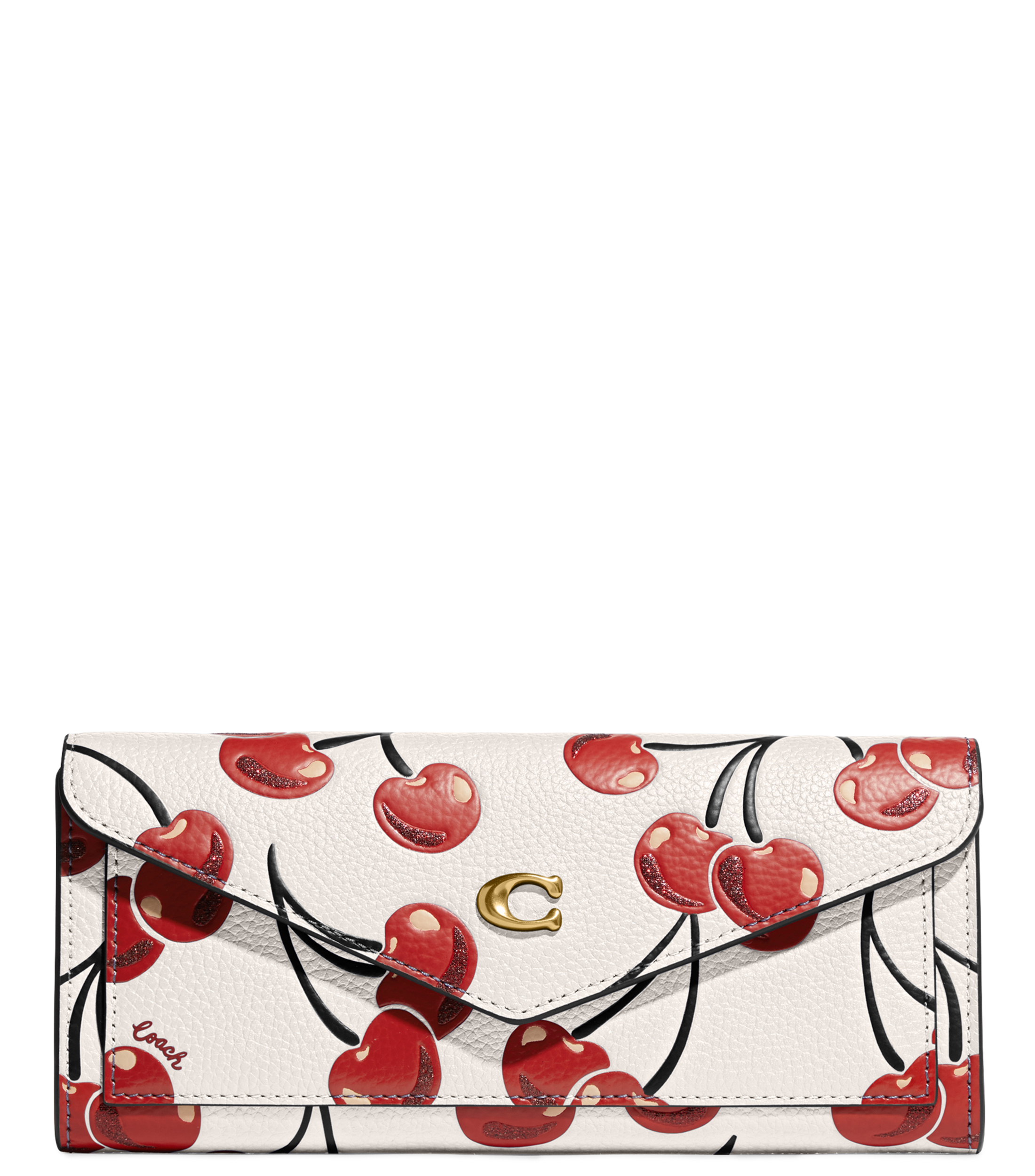 COACH Cartera larga de piel estampada con Cherry Mujer - El Palacio de ...