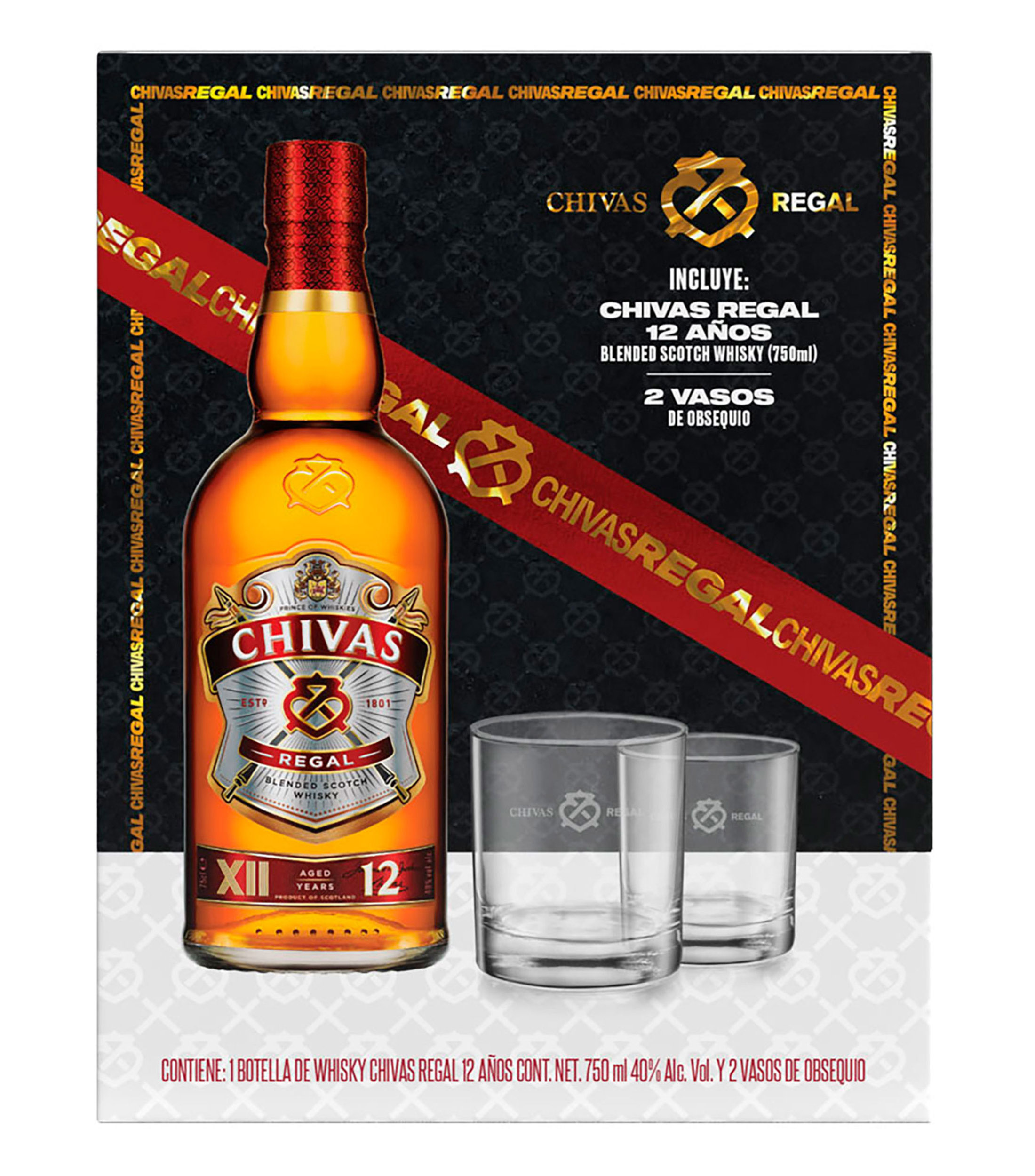 Chivas Regal Whisky Chivas Regal 12 años, 750 ml - El Palacio de Hierro