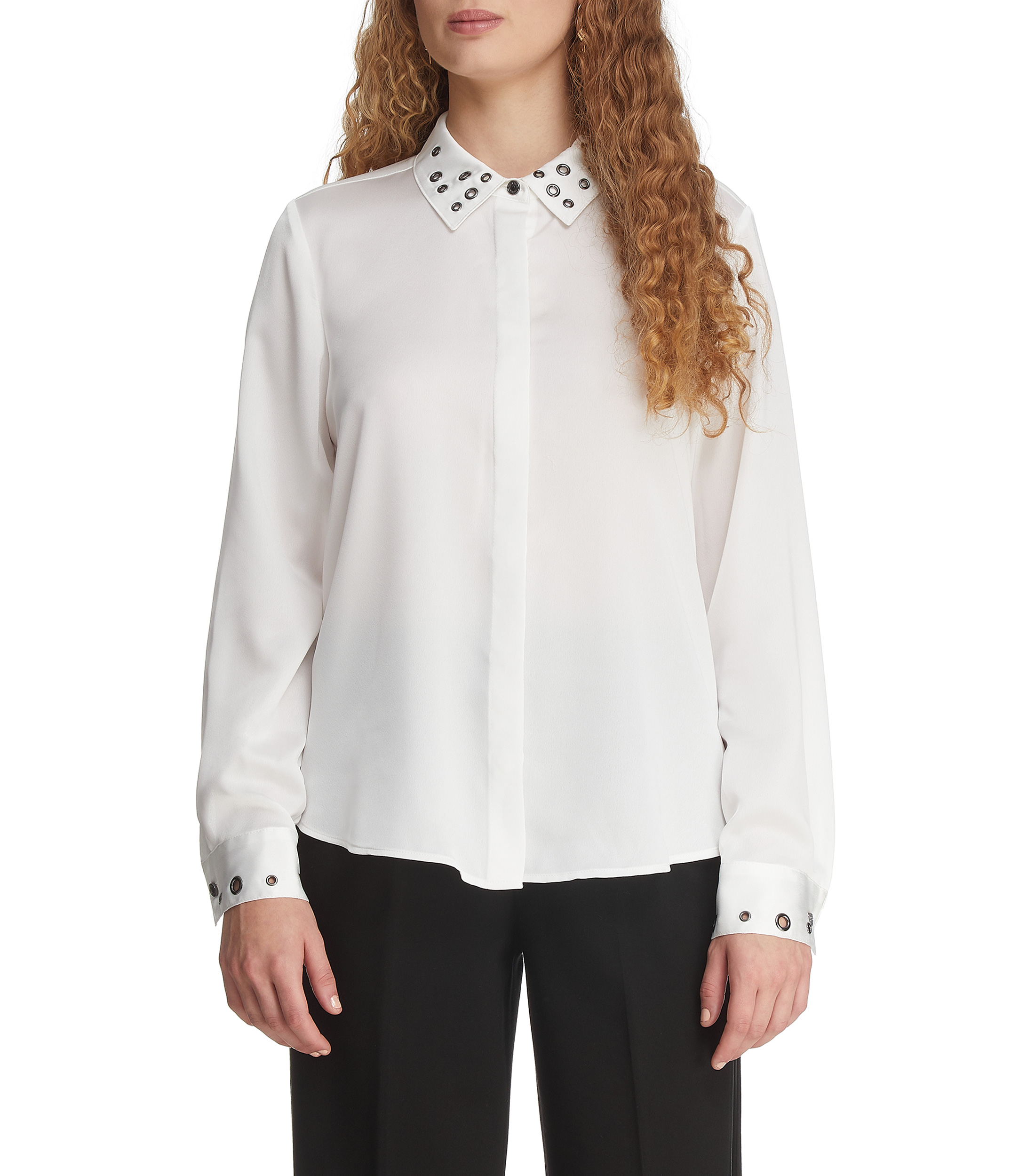 Karl Lagerfeld: Camisa lisa manga larga Mujer | El Palacio de Hierro