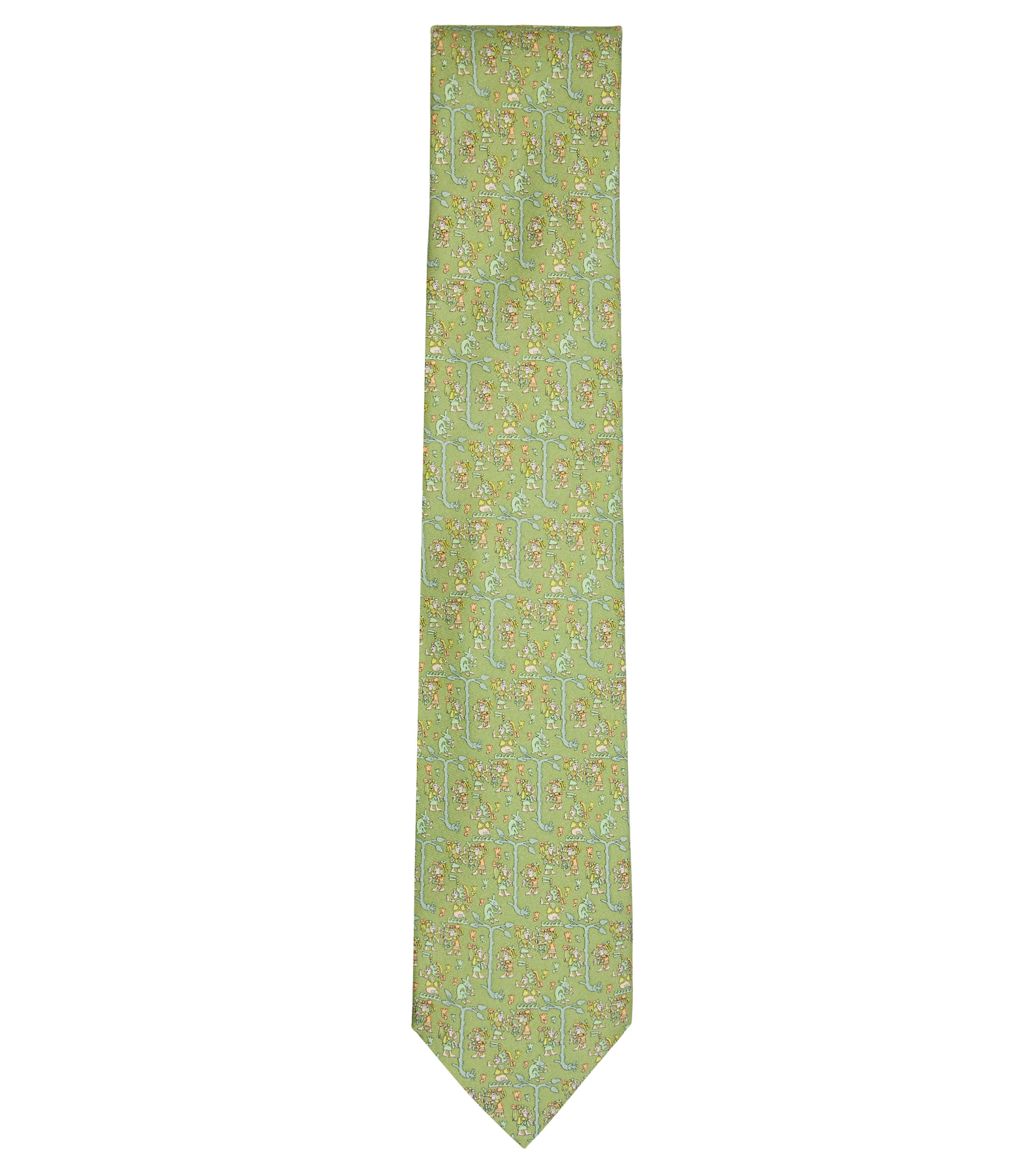 Pineda Covalin Corbata ancha de seda verde con códices Nuttall - El ...