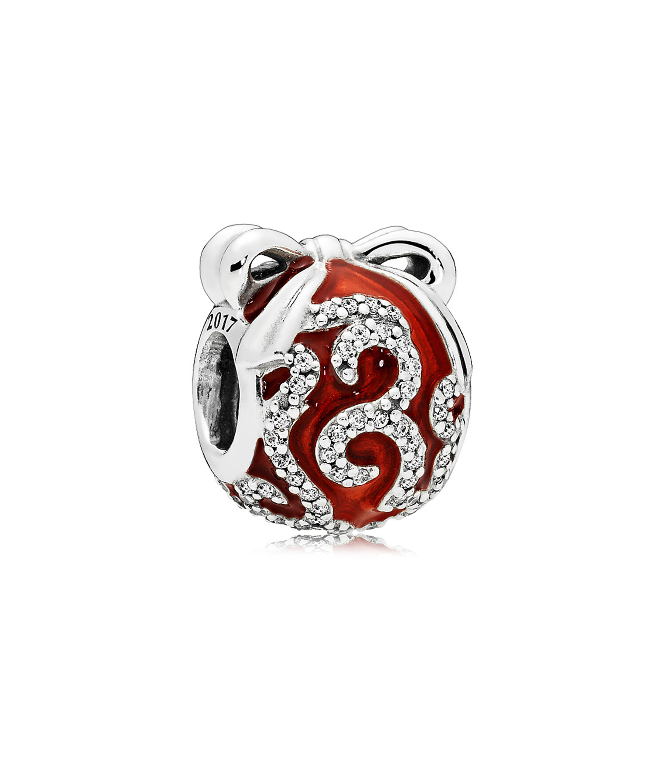 Pandora Charm brillante con esmalte rojo translúcido Mujer - El Palacio ...
