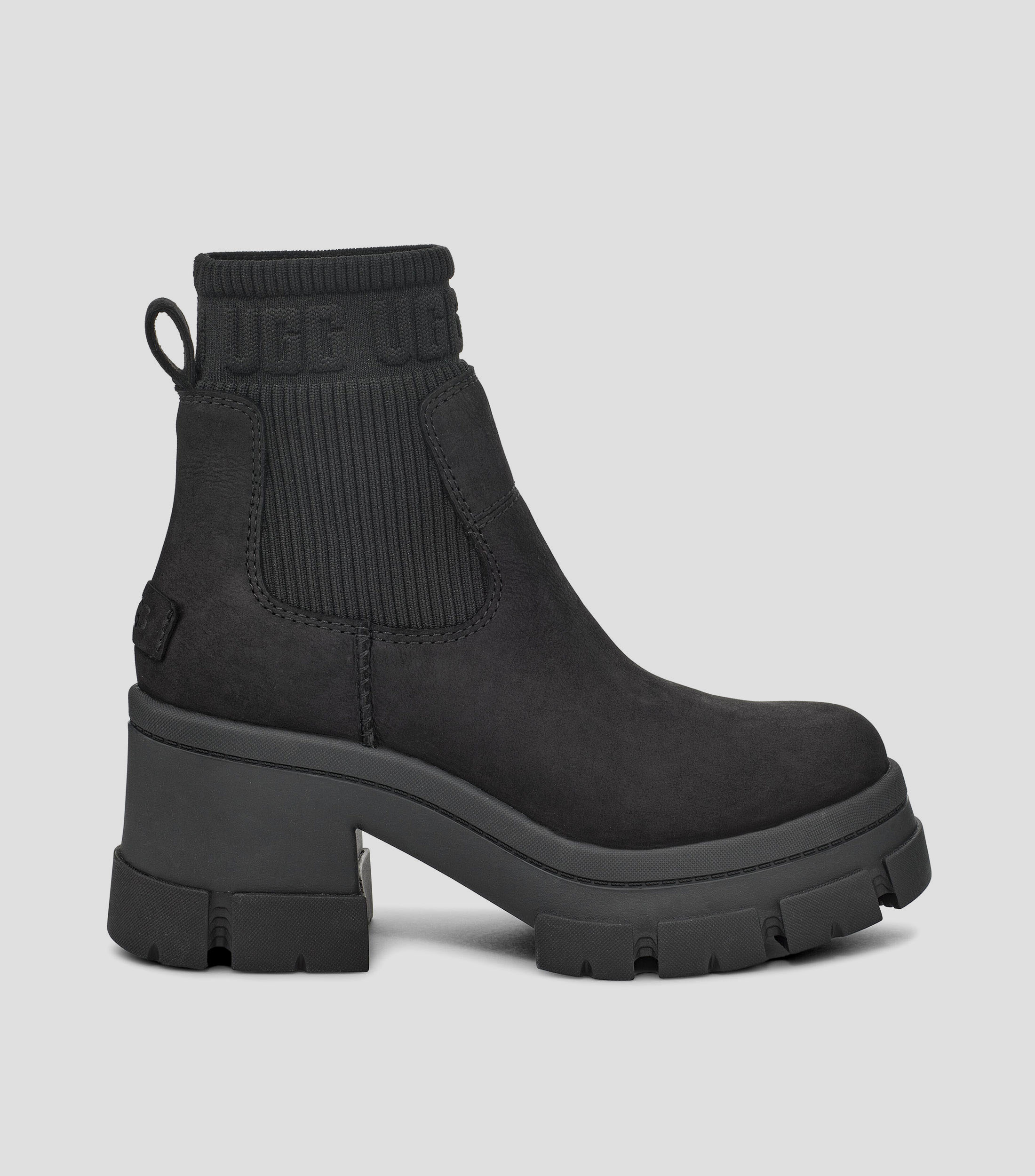 Ugg: Botines Brooklyn Chelsea con tacón medio ancho en ante Mujer | El ...