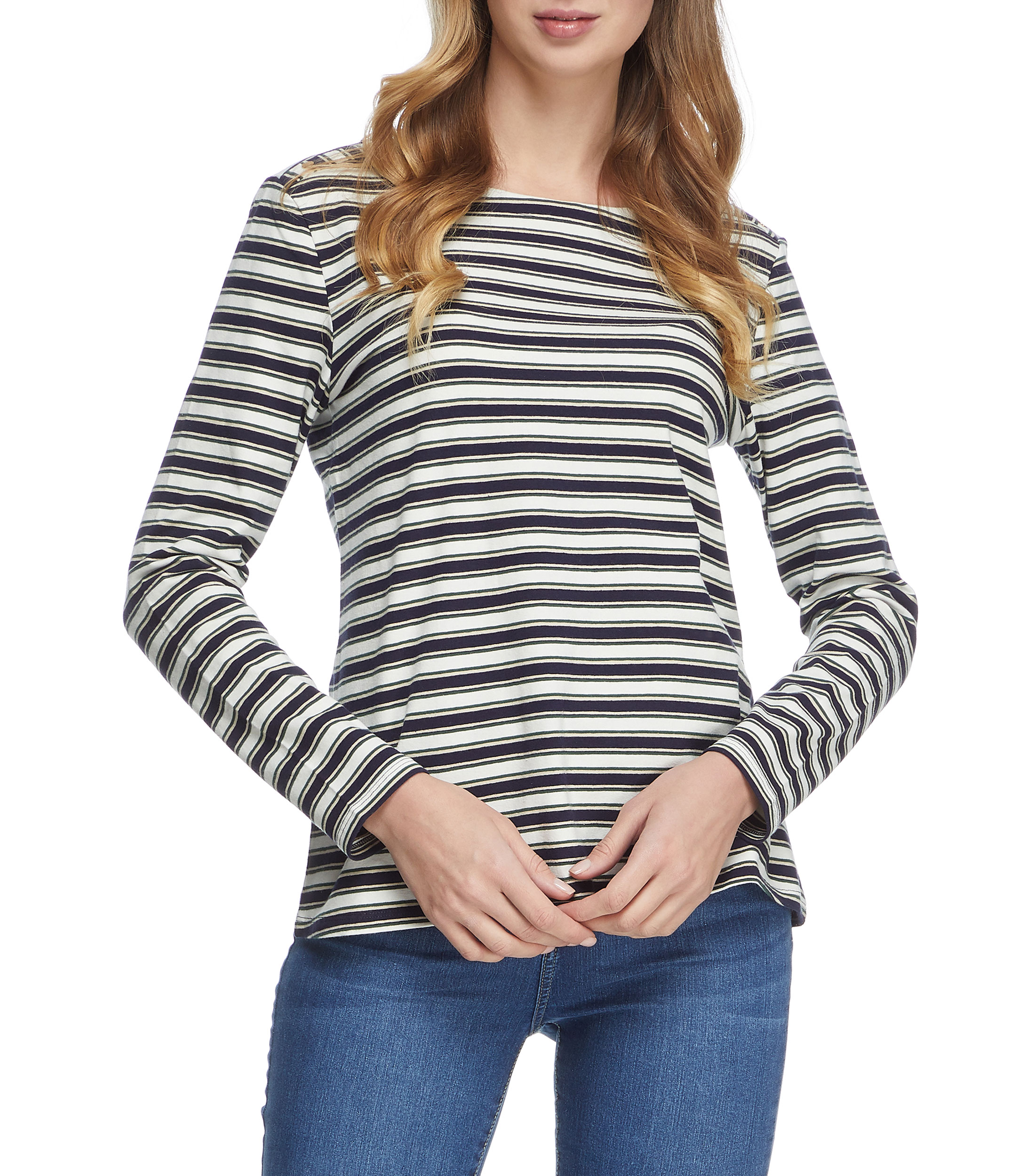 Cortefiel: Playera de rayas manga larga Mujer | El Palacio de Hierro