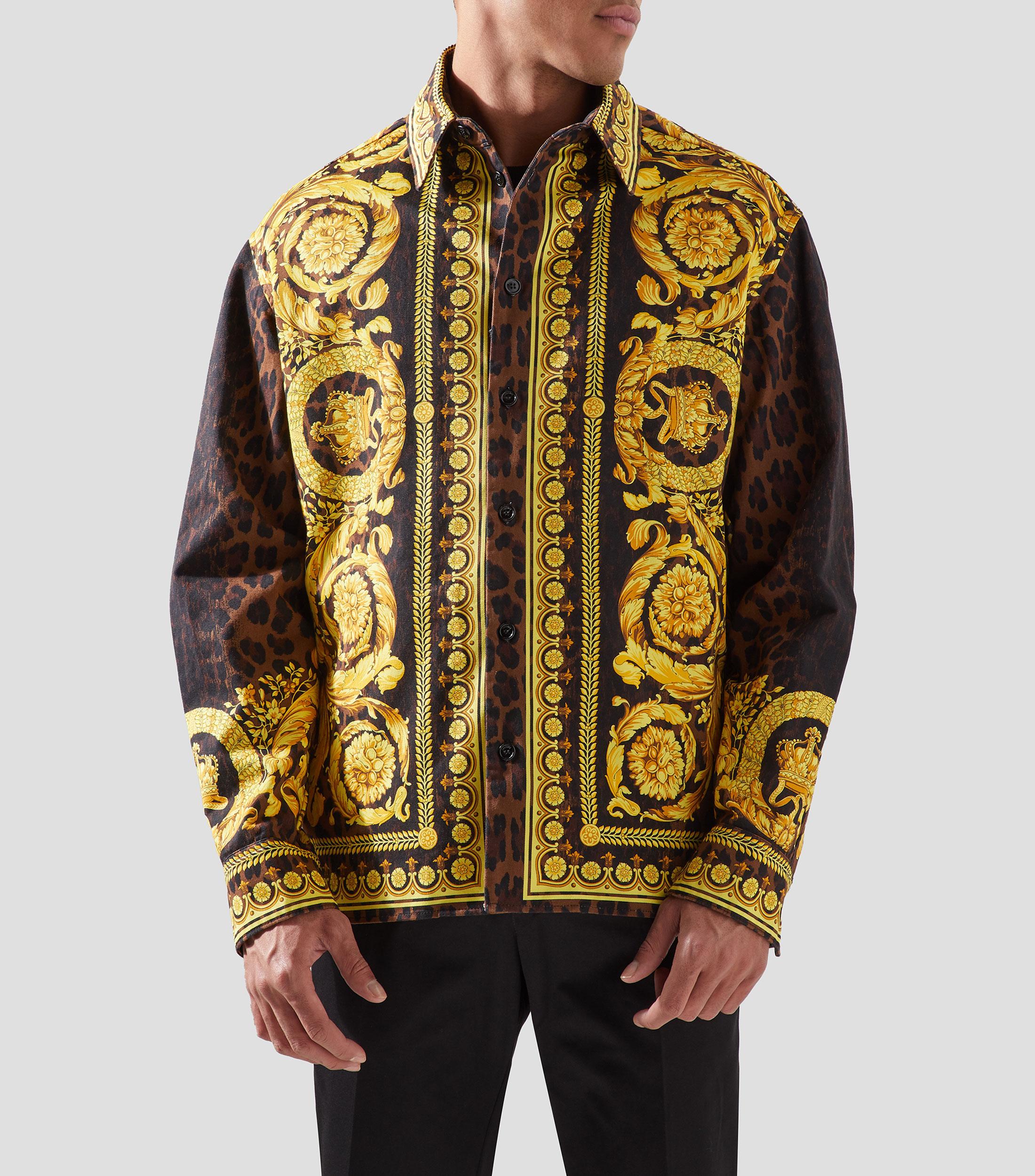 Versace: Camisa Estampada Manga Larga Hombre | El Palacio de Hierro