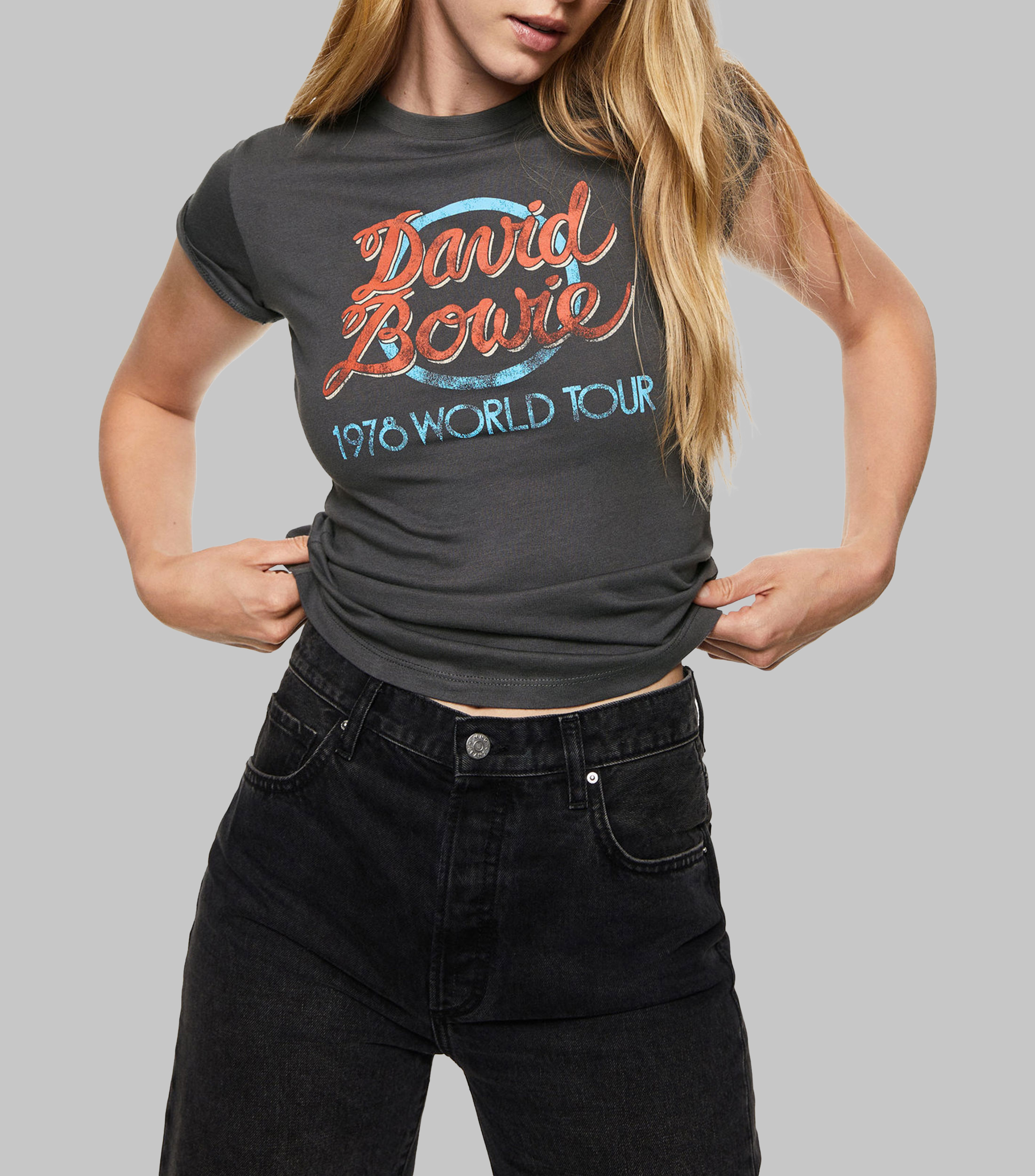 Mango Playera David Bowie 1978 World Tour de manga corta Mujer - El ...