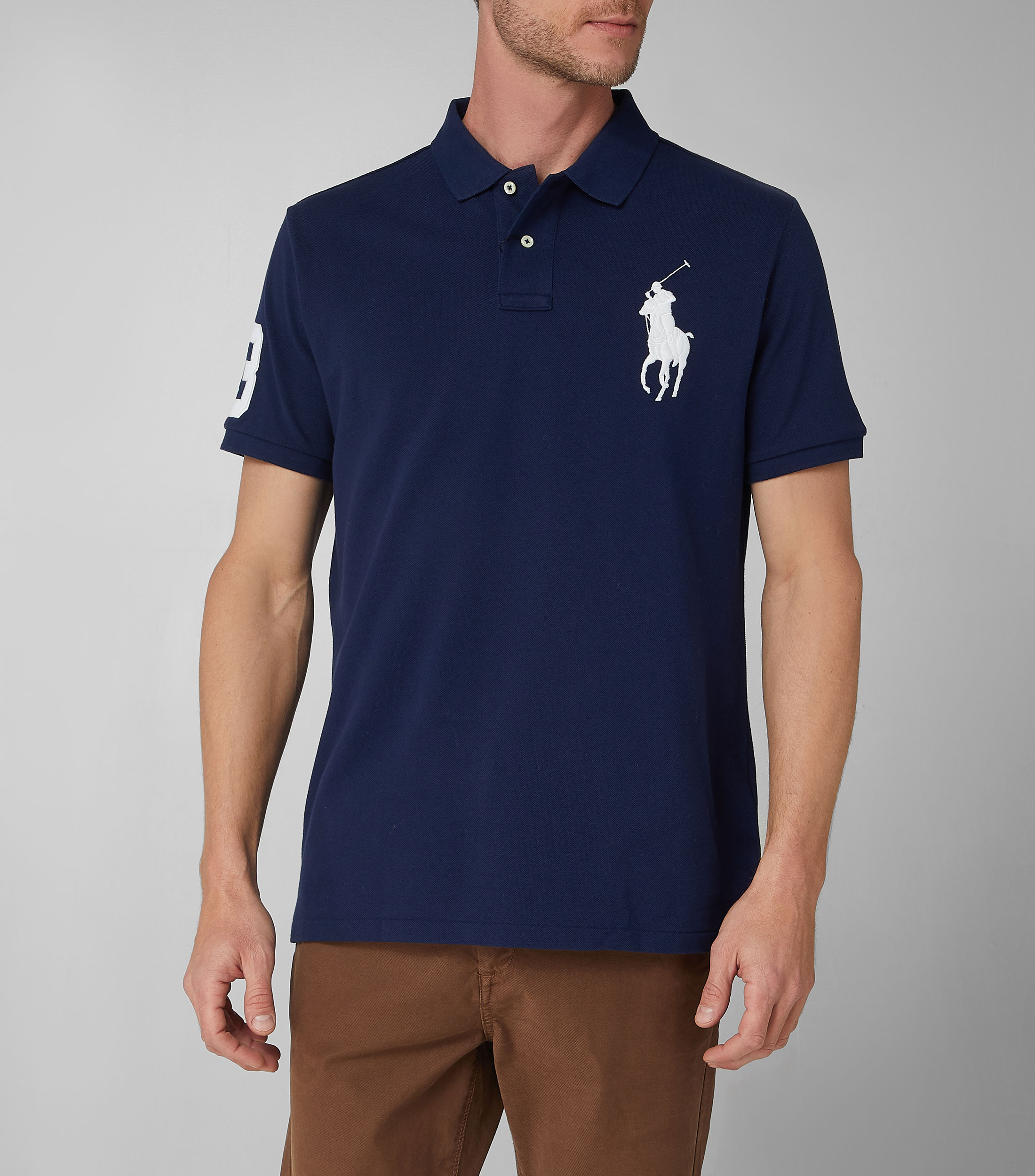 Polo Ralph Lauren: Playera Tipo Polo Azul Marino Manga Corta Hombre ...