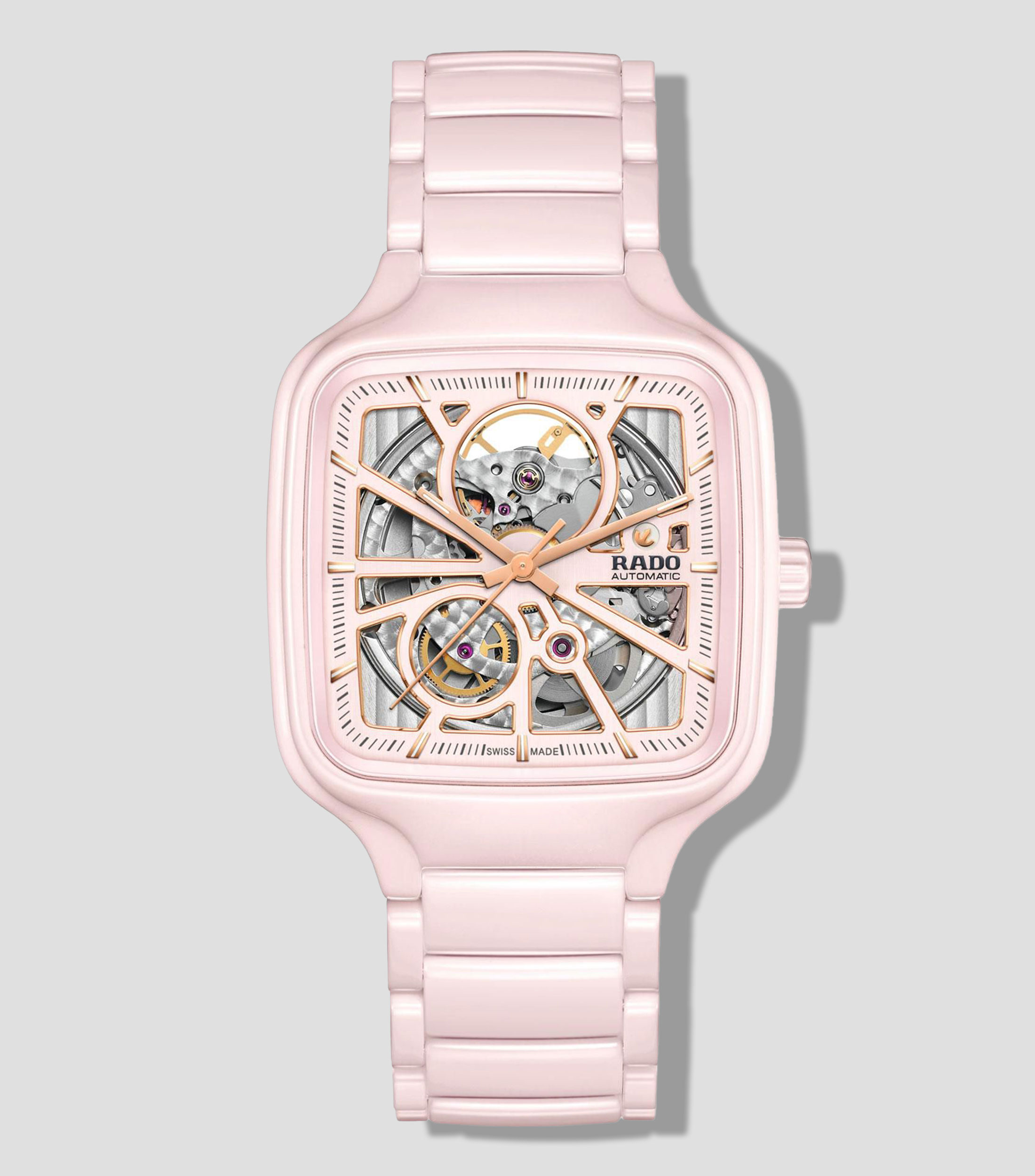 Rado Reloj para Mujer True Square Casual, Rosa |El Palacio de Hierro