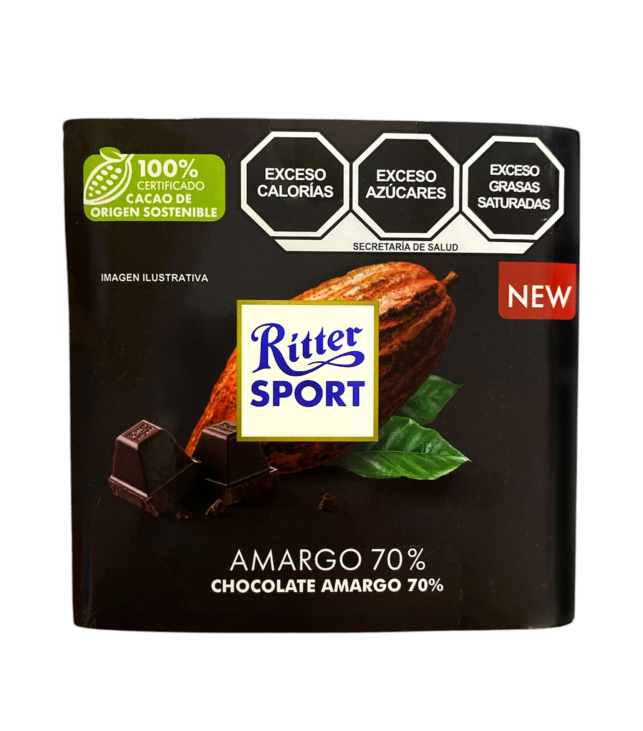 Ritter Sport Chocolate Amargo, 100 g |El Palacio de Hierro