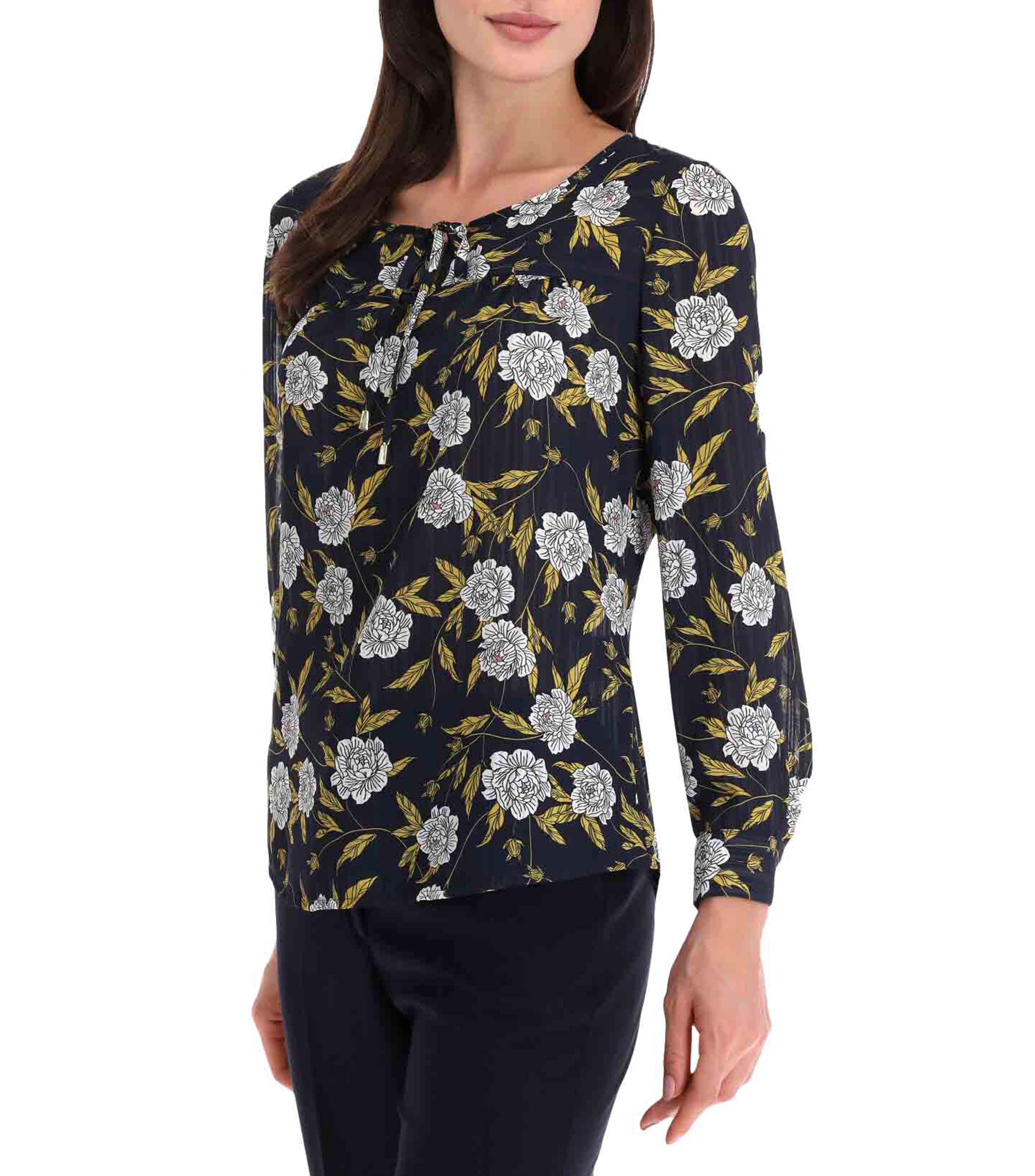 Charme Blusa floral con manga larga Línea Petite Mujer - El Palacio de ...
