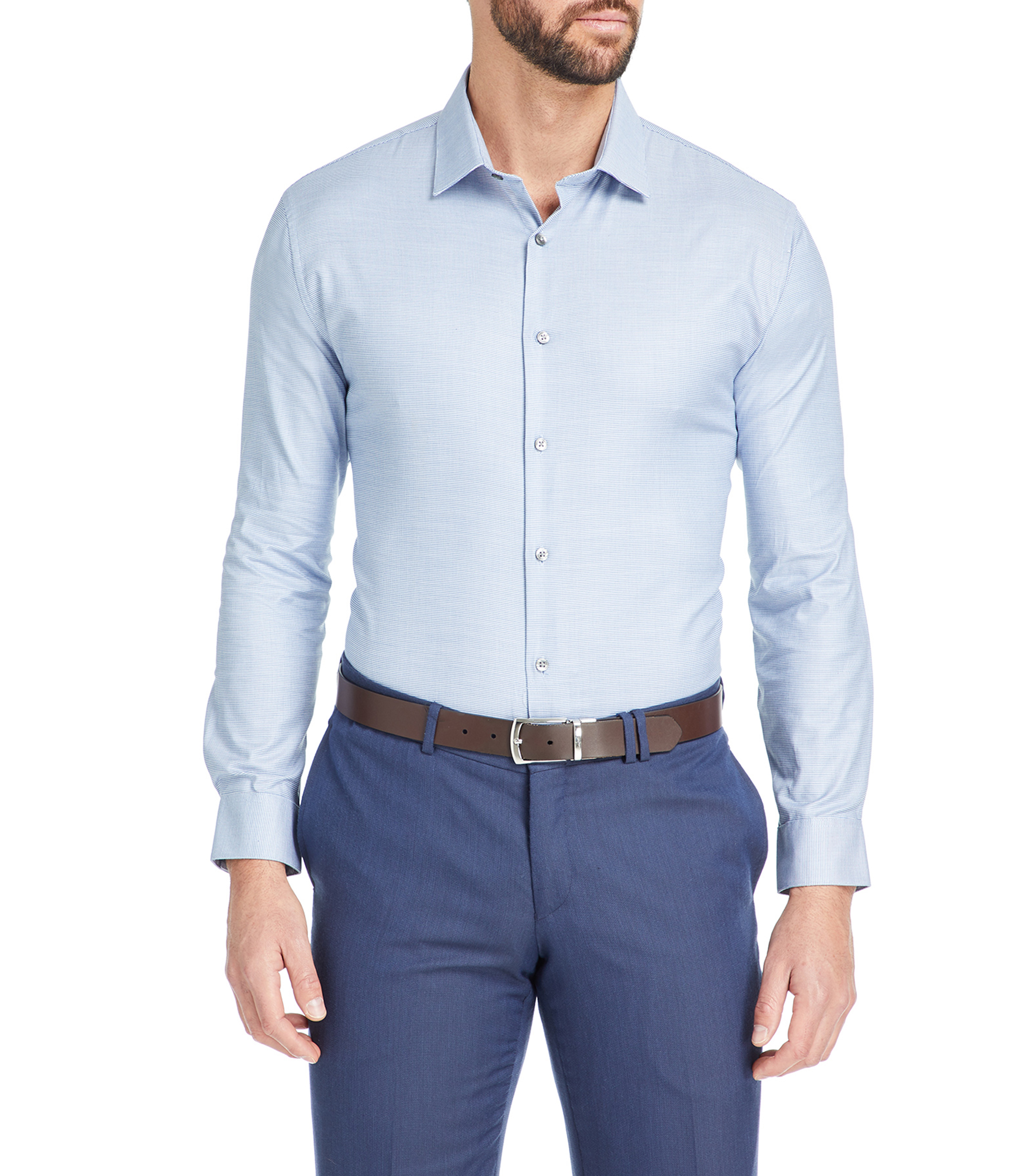 Karl Lagerfeld Camisa de vestir con líneas Hombre