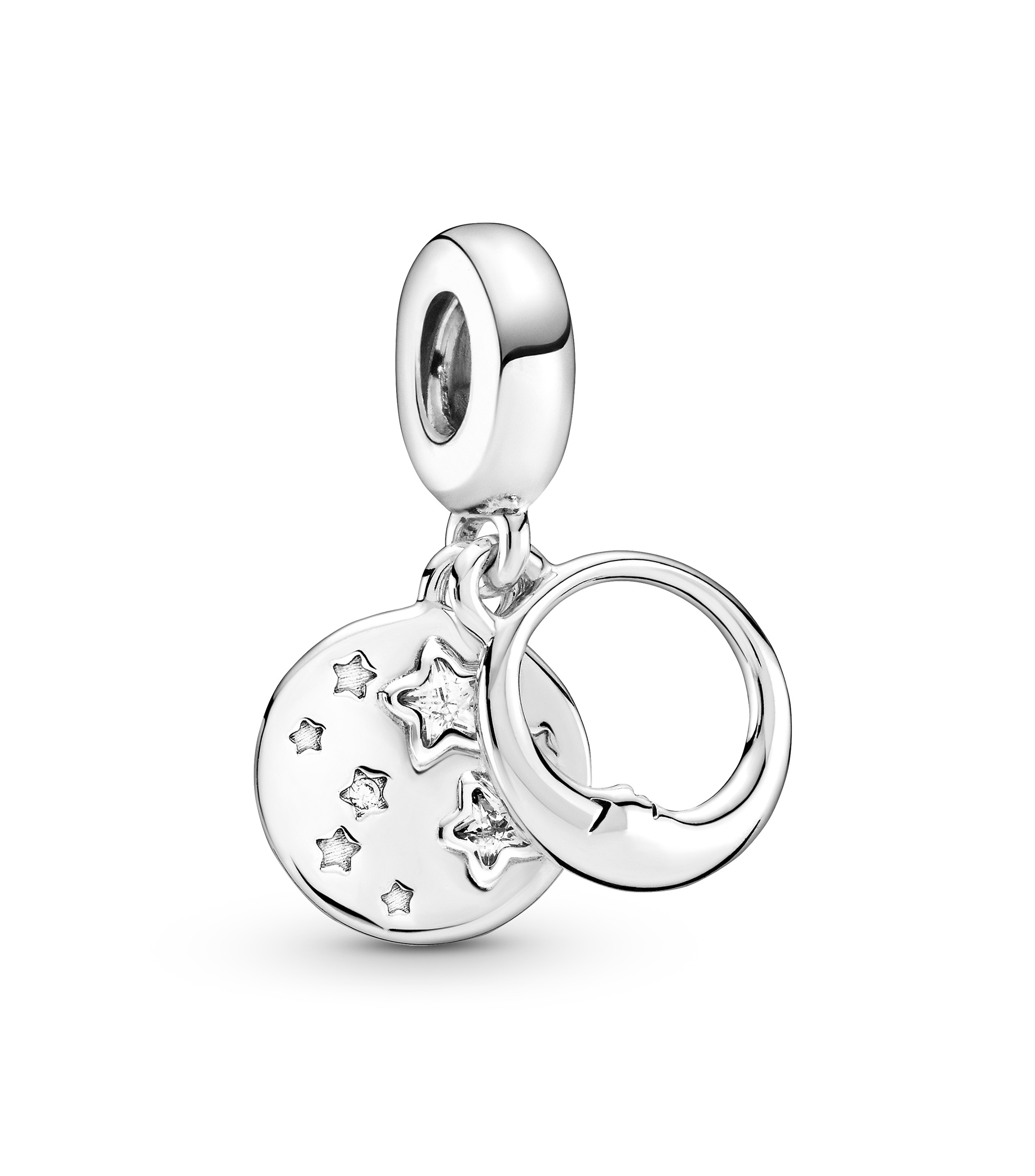 Pandora Charm Colgante en plata Estrellas y Luna Dormida Mujer - El ...